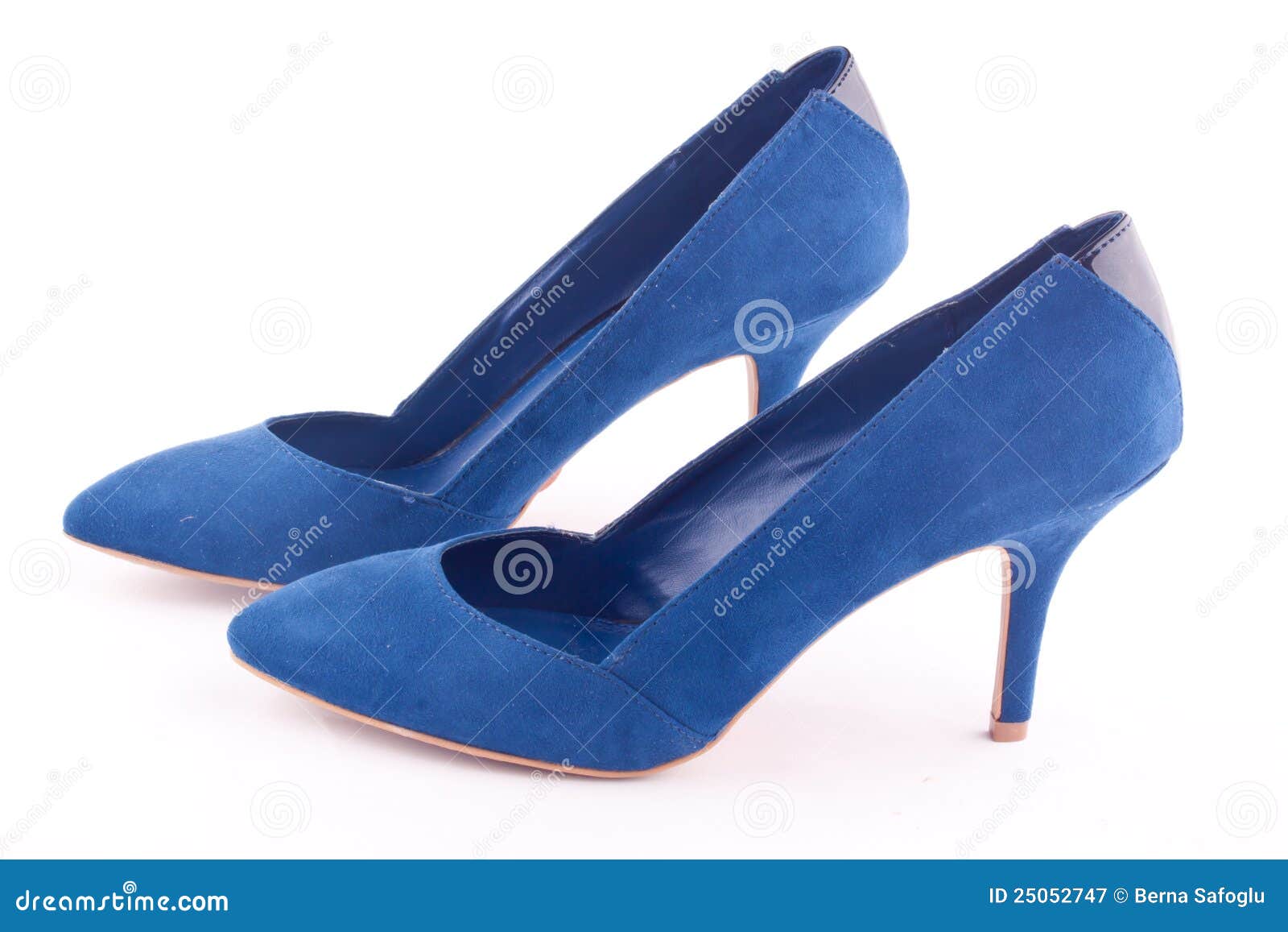 A Pair of Blue High Heel Shoes Stock Image - Image of lifestyle ...