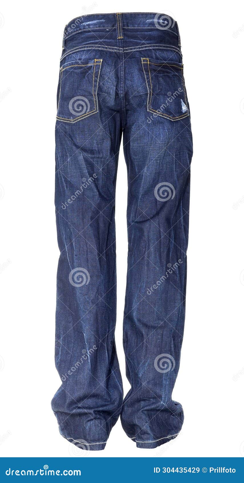 Pair of blue Jeans stock image. Image of denim, washed - 304435429