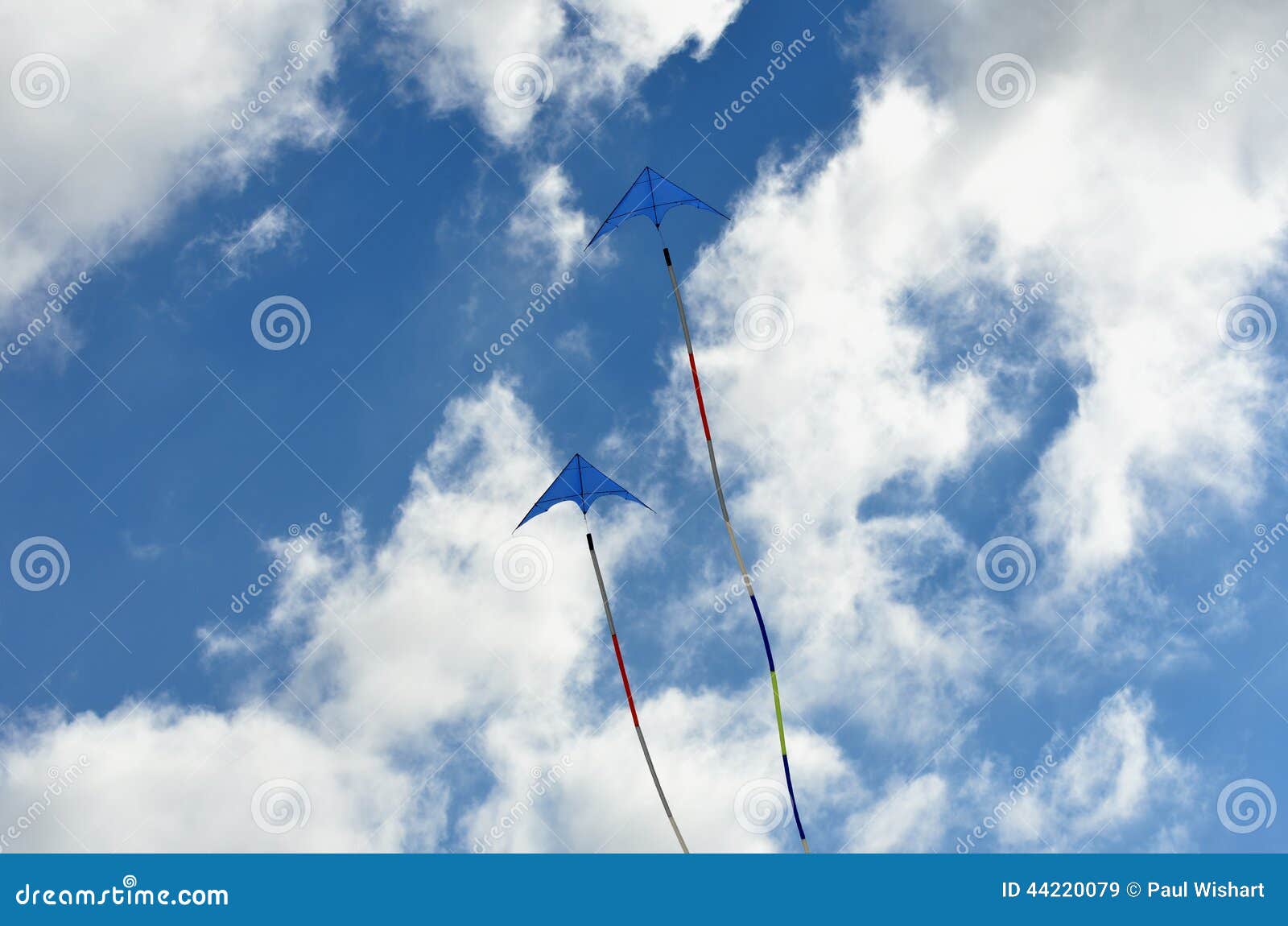 Pair of blue kites stock image. Image of festival, kite - 44220079