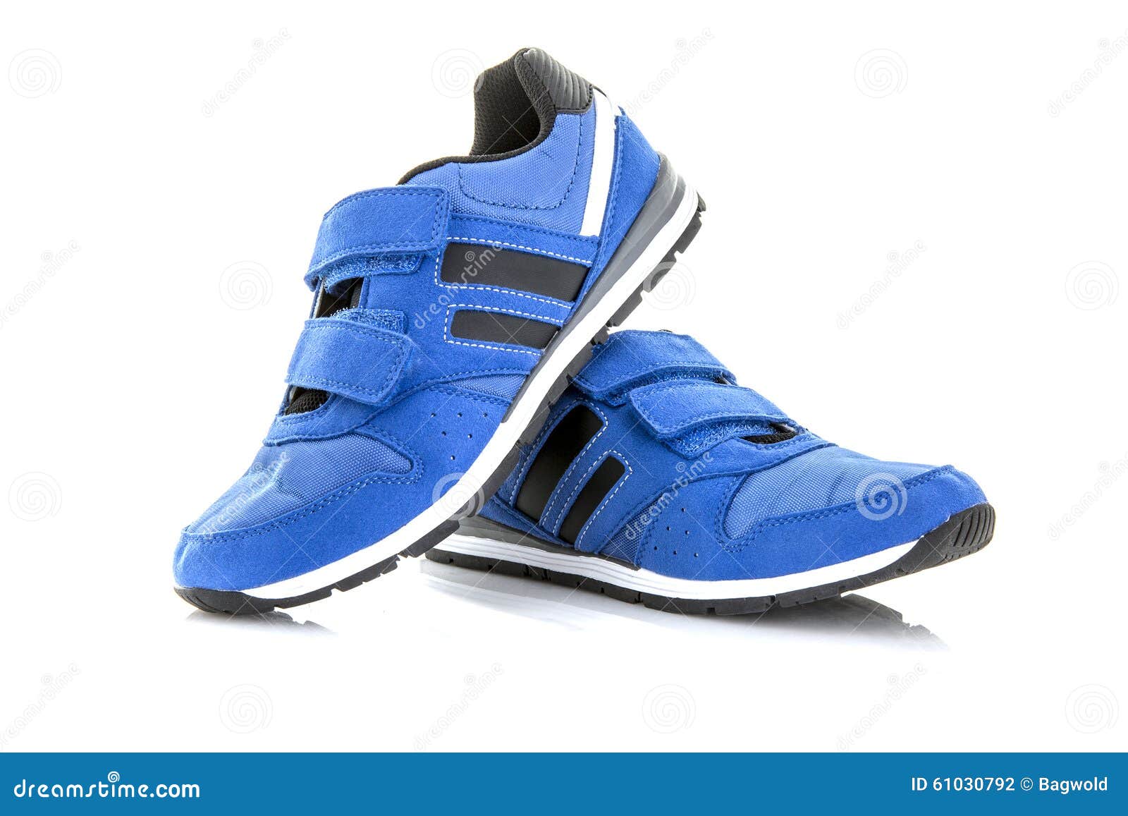 Pair of Blue Training Shoes Stock Photo - Image of practice, athletic ...