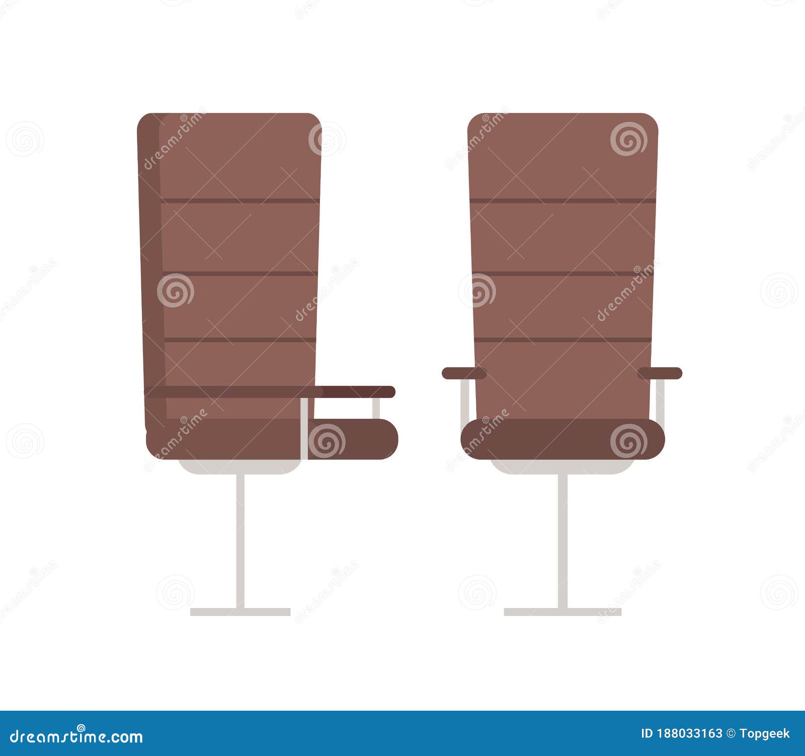 Pair of Boss Armchairs, Comfortable Leather Chairs Stock Vector ...