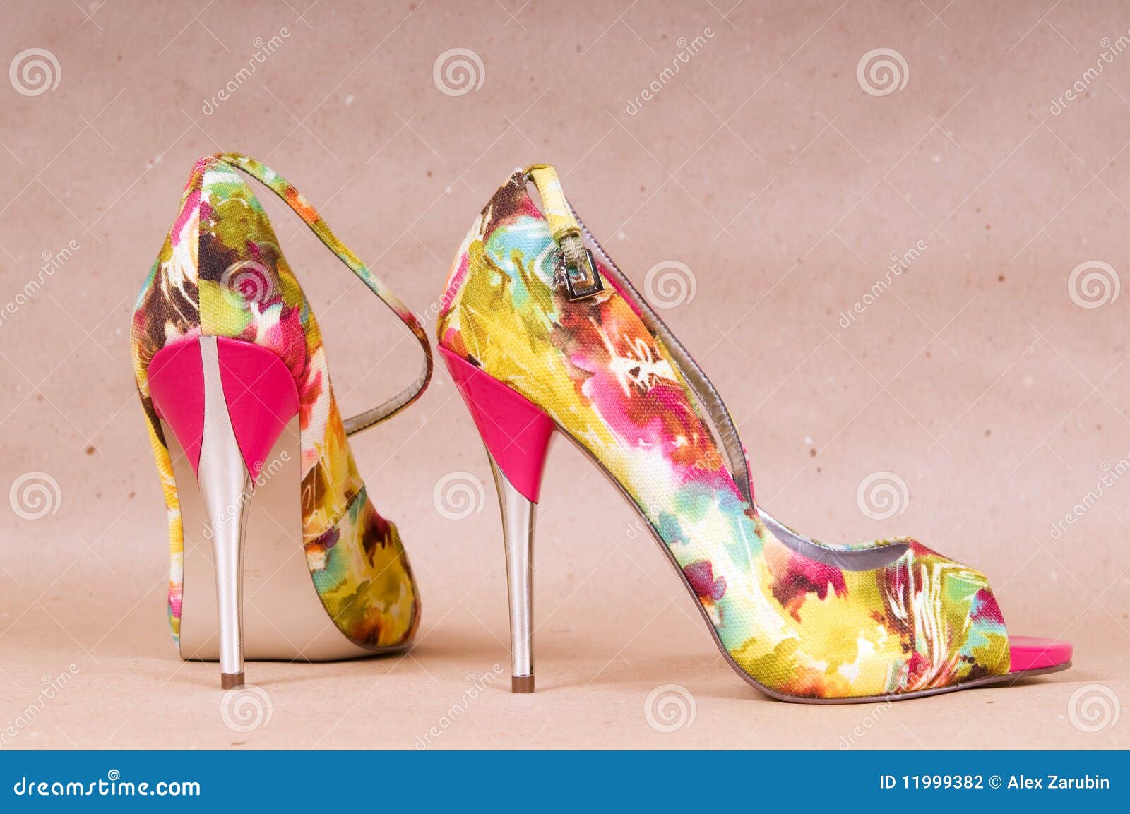 Pair of bright shoes stock photo. Image of individuality - 11999382
