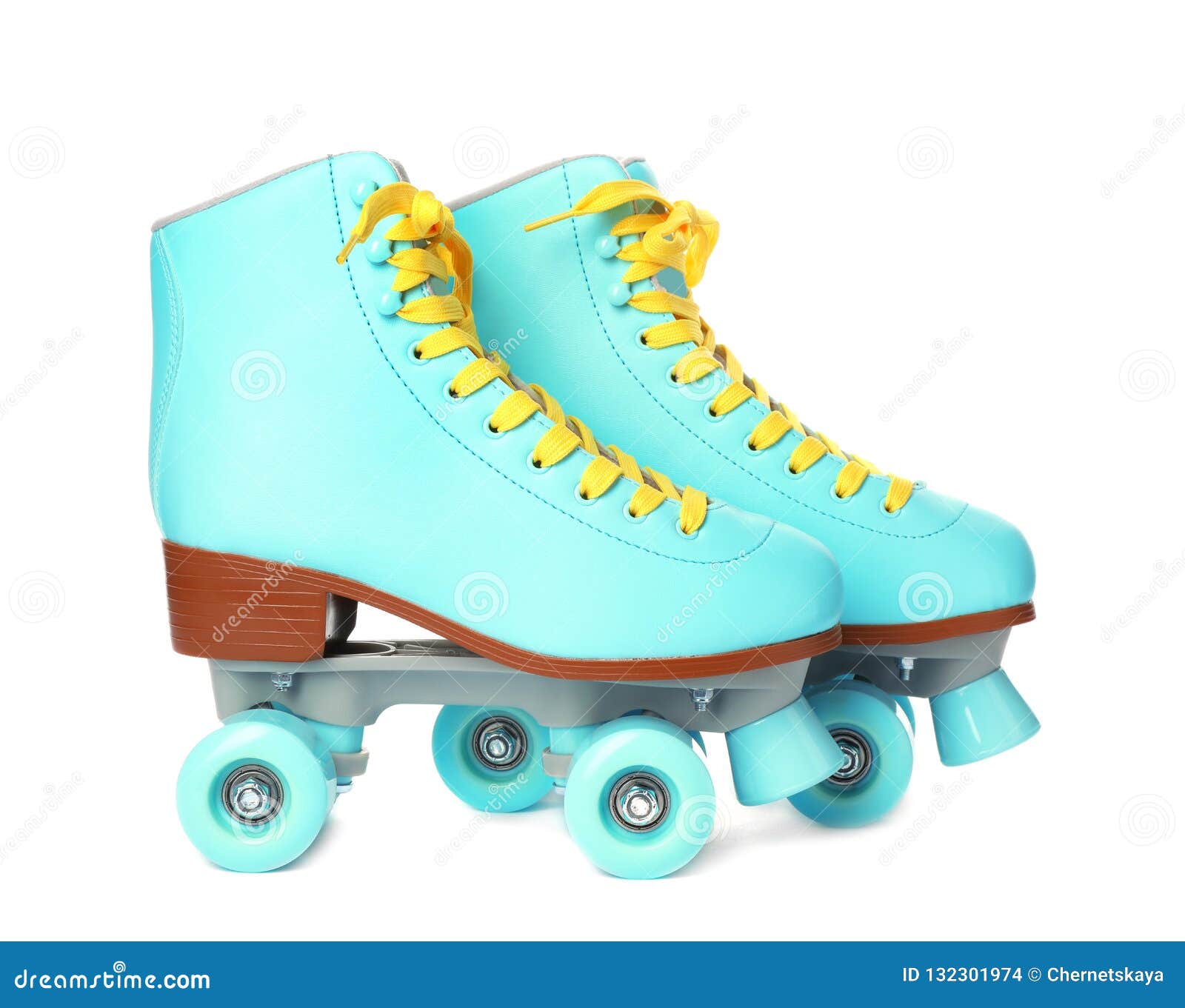Pair of Bright Stylish Roller Skates Stock Photo - Image of fashion ...