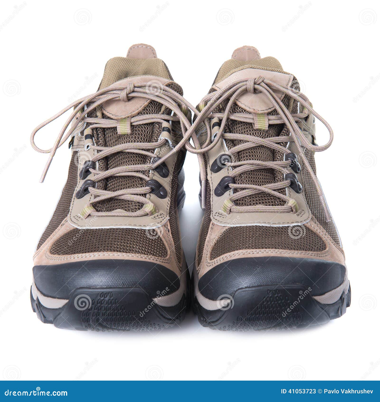 Pair of brown trainers stock image. Image of black, leather - 41053723