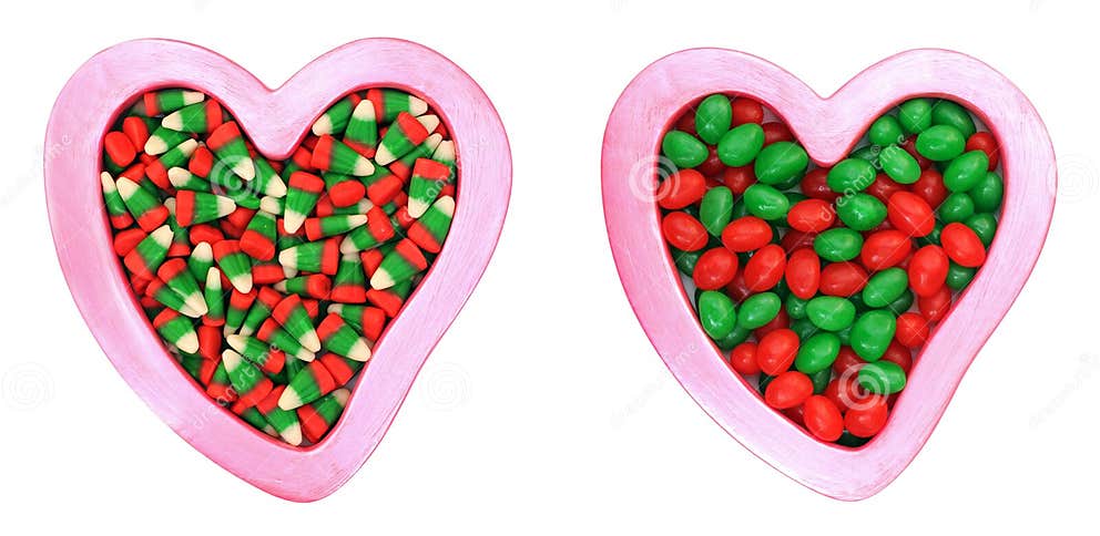 A Pair of Candy and Love Symbol Stock Image - Image of christmas, jelly ...