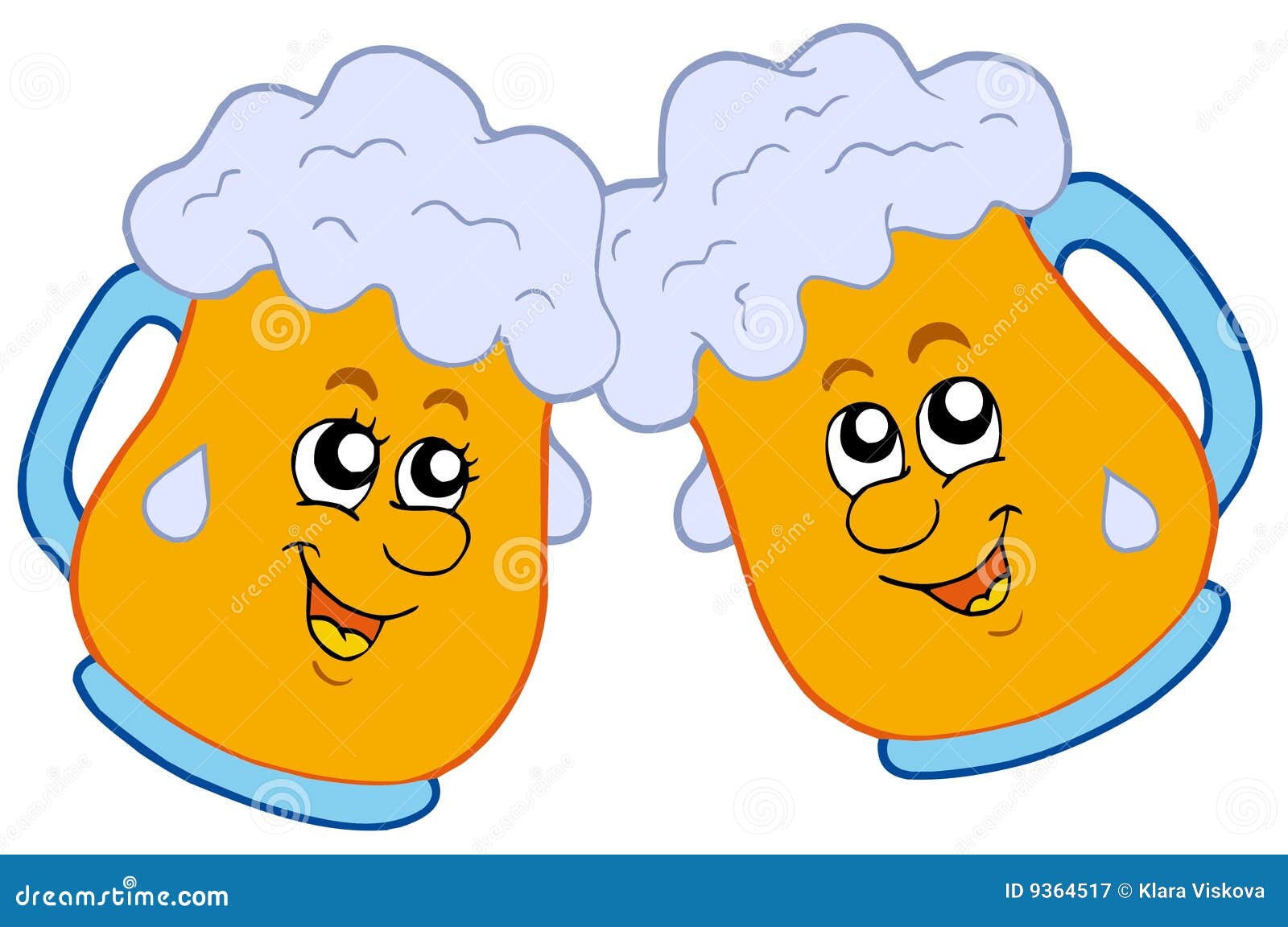 Pair of cartoon beers stock vector. Illustration of cartoon - 9364517