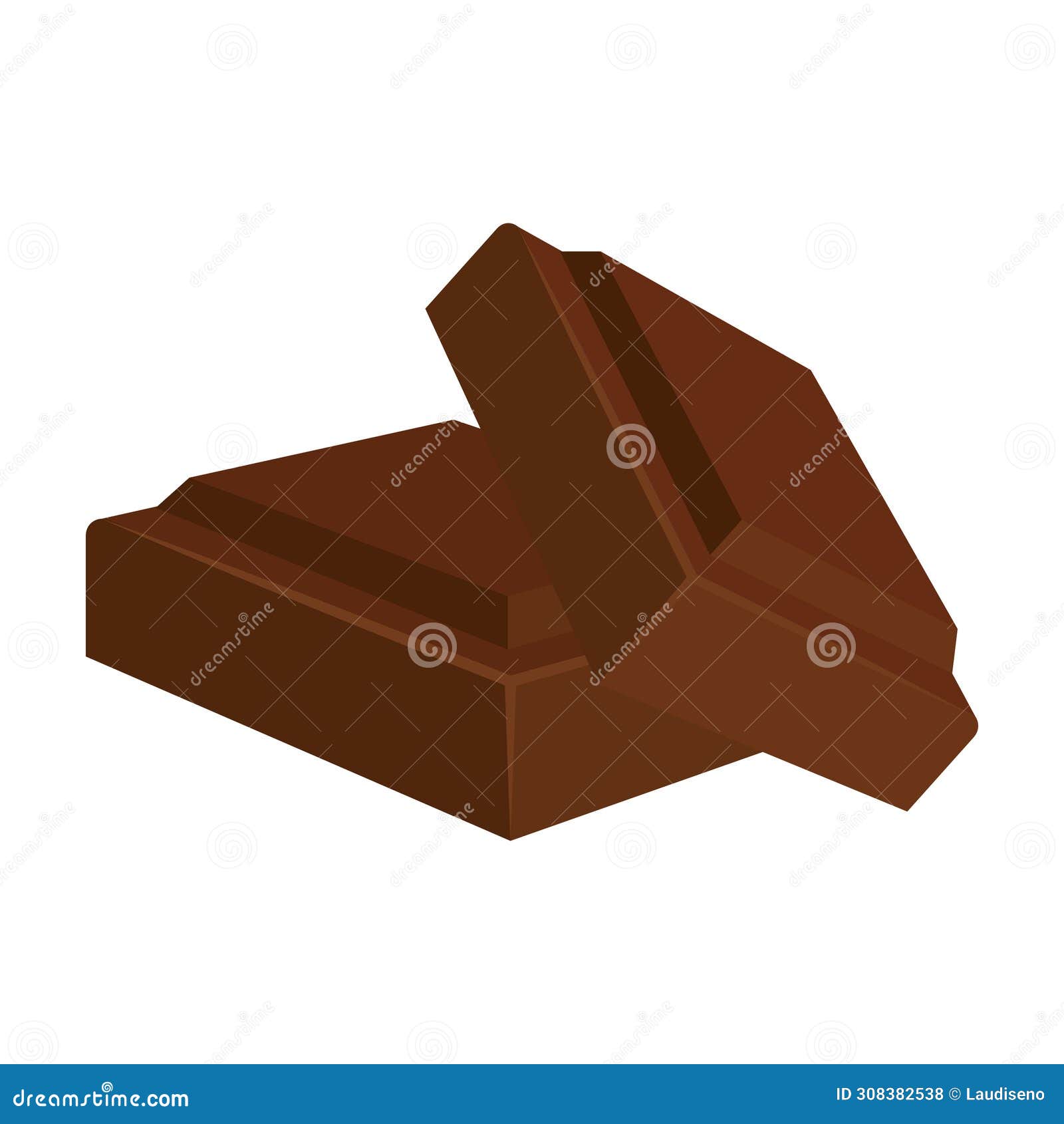 Pair of Chocolate Bar Squares Vector Stock Vector - Illustration of ...