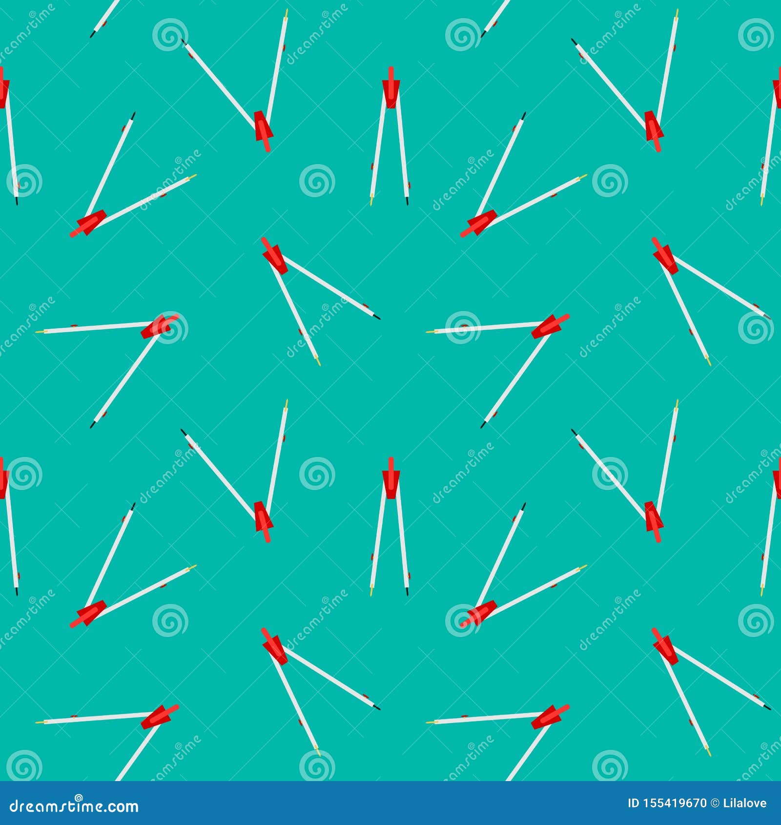 Pair of Compass, Office School Seamless Pattern Stock Vector ...