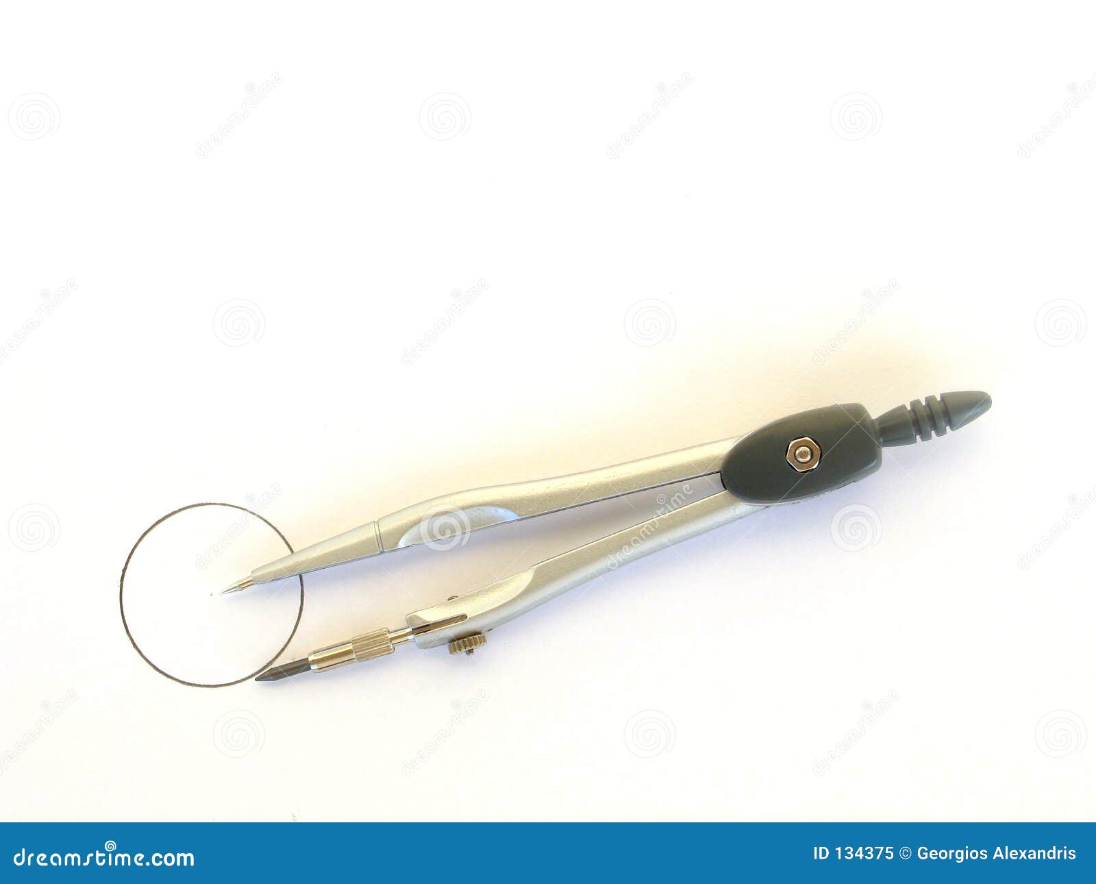 A Pair of Compasses and a Circle Stock Image - Image of center, circle ...