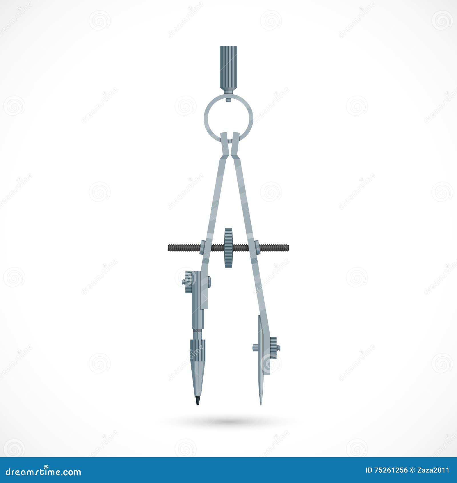 Pair of compasses stock vector. Illustration of designer - 75261256
