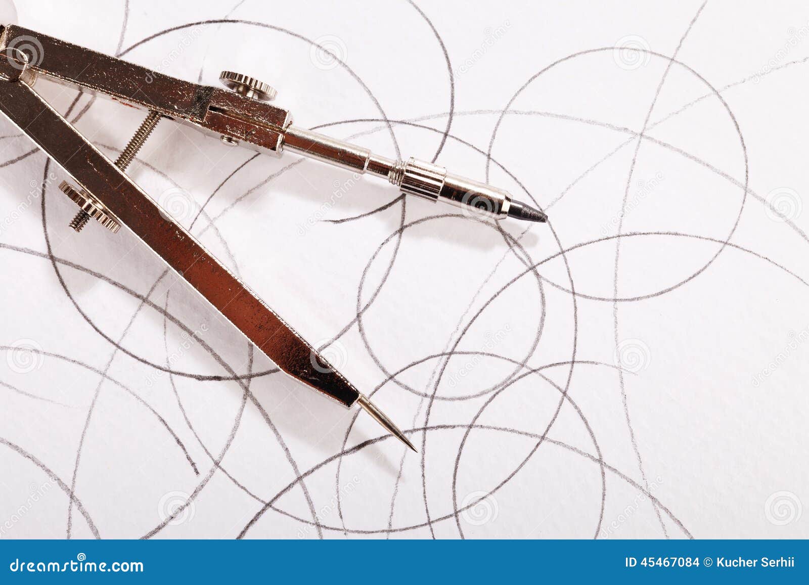 Pair of compasses drawing stock photo. Image of abstract - 45467084