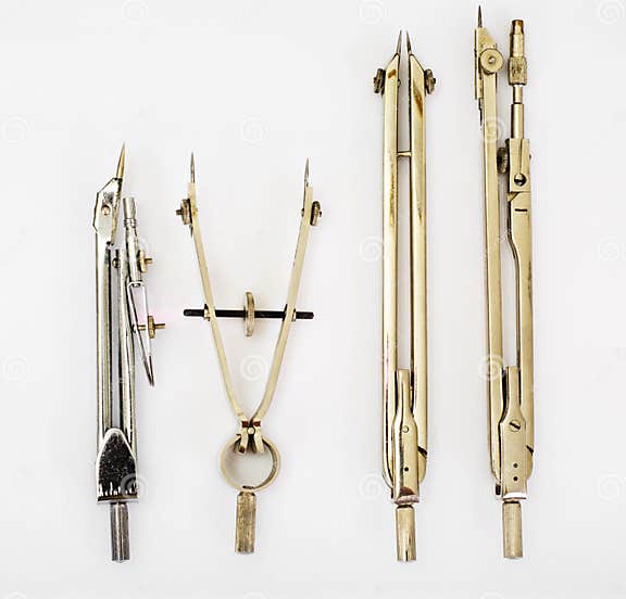 Pair of Compasses and Other Drawing Instruments Stock Photo - Image of ...