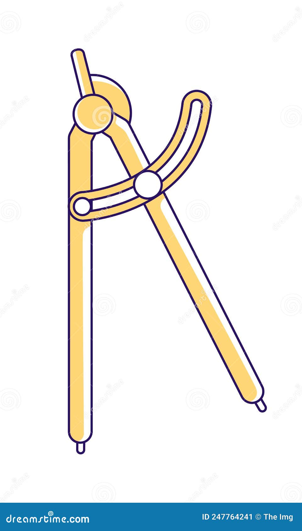 Pair of Compasses Semi Flat Color Vector Element Stock Vector ...