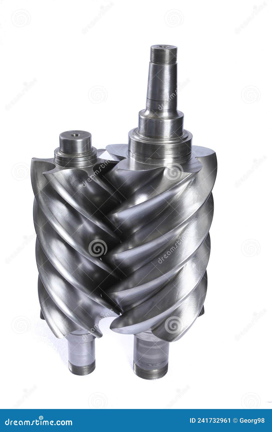 Pair of compressor screws stock image. Image of - 241732961