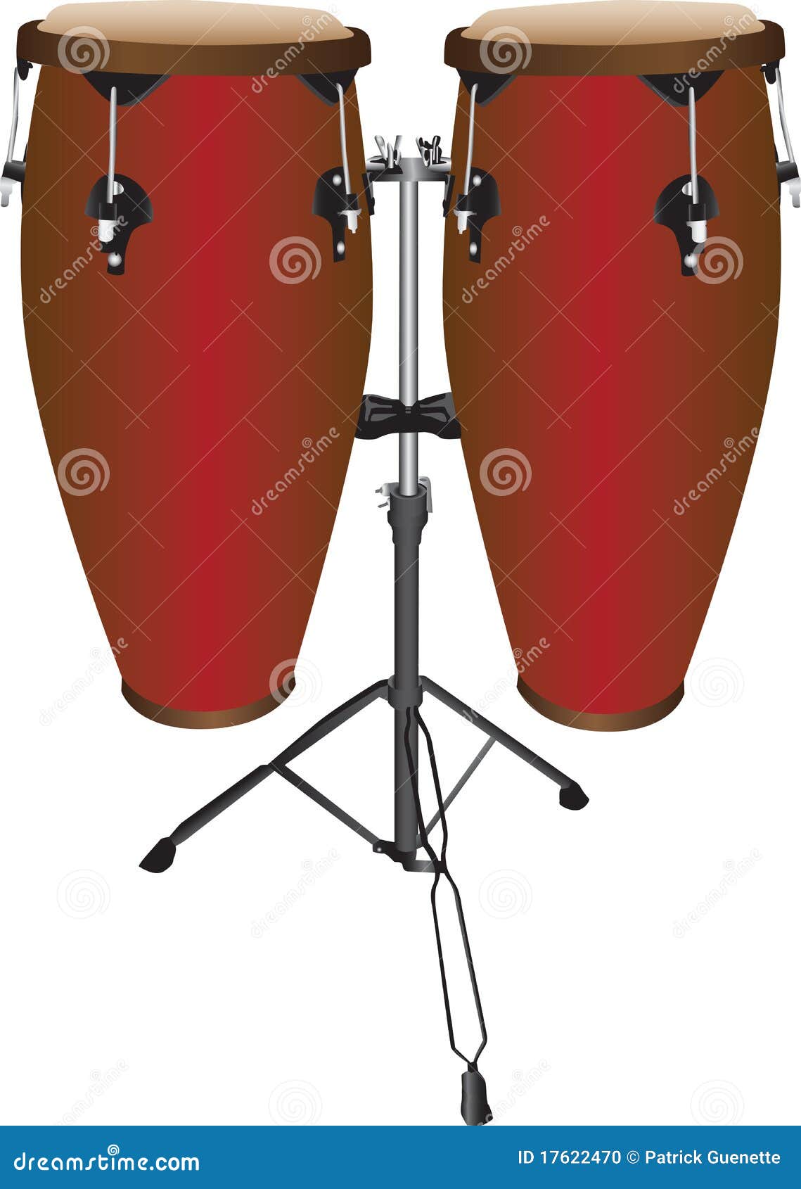 Pair of Conga Drums stock vector. Illustration of percussion - 17622470