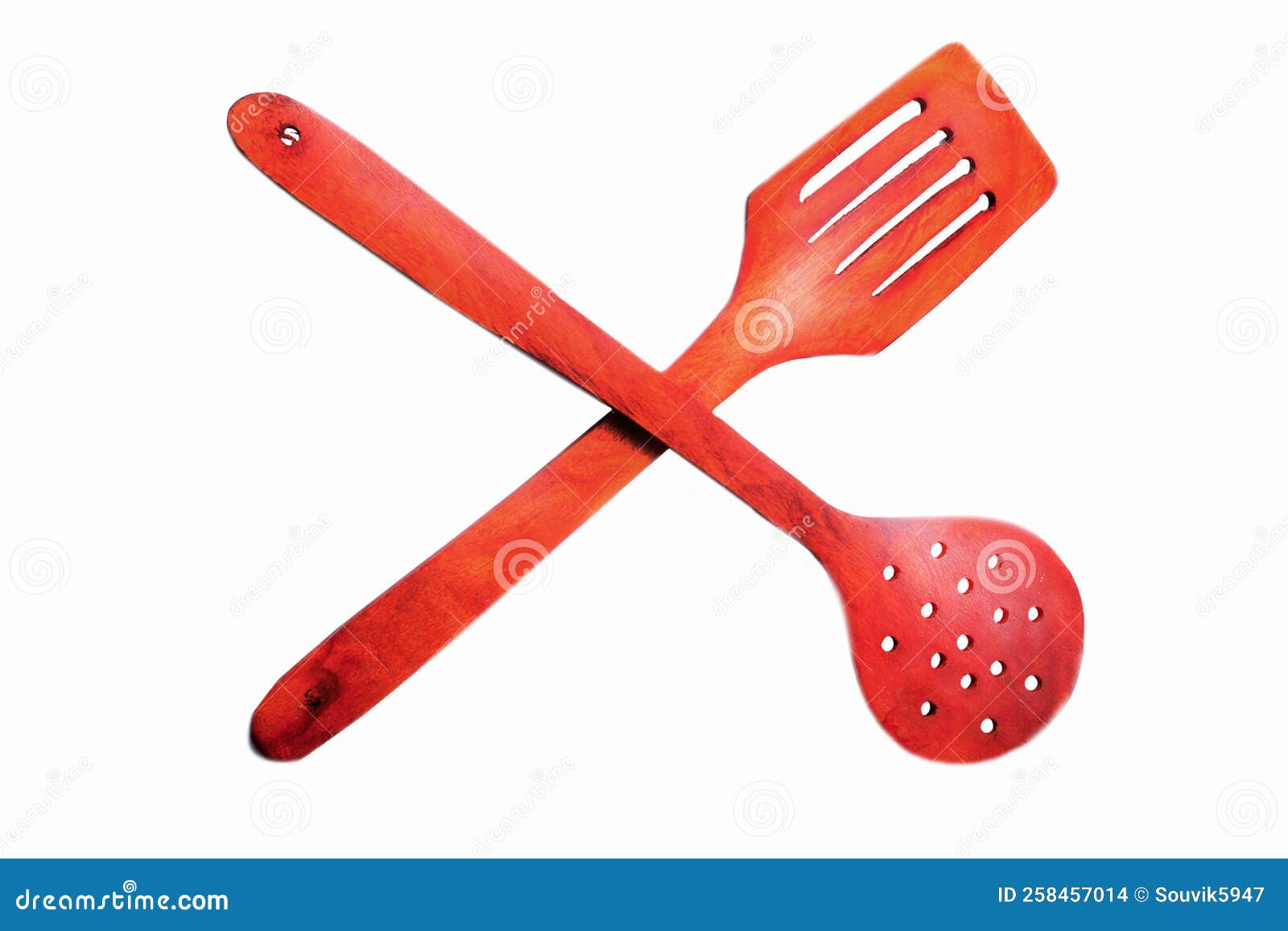 A Pair Cooking Spoons in the Form of a Cross Against a White Background ...