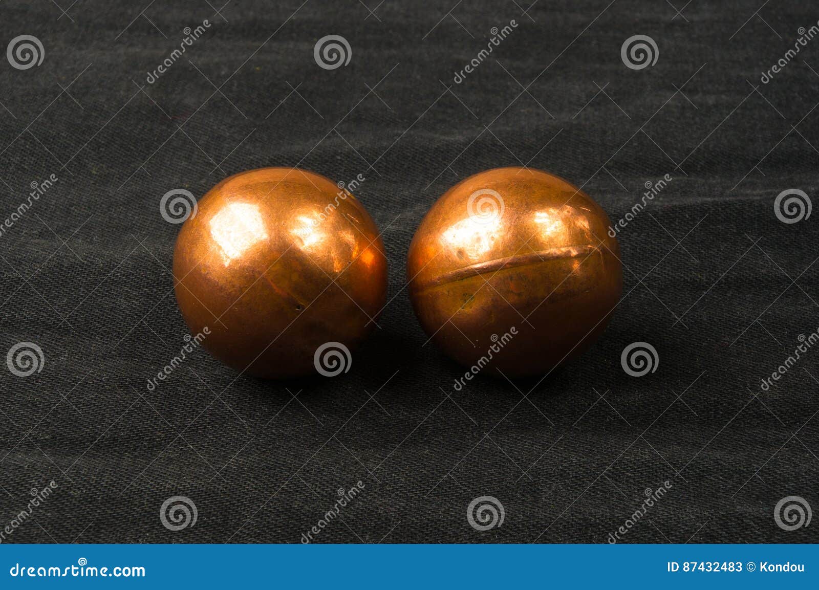 Pair of Copper Chinese Balls Baoding Stock Image - Image of metal ...