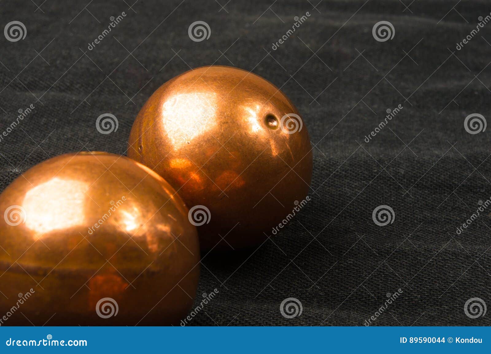 Pair of Copper Chinese Balls Baoding Stock Photo - Image of couple ...