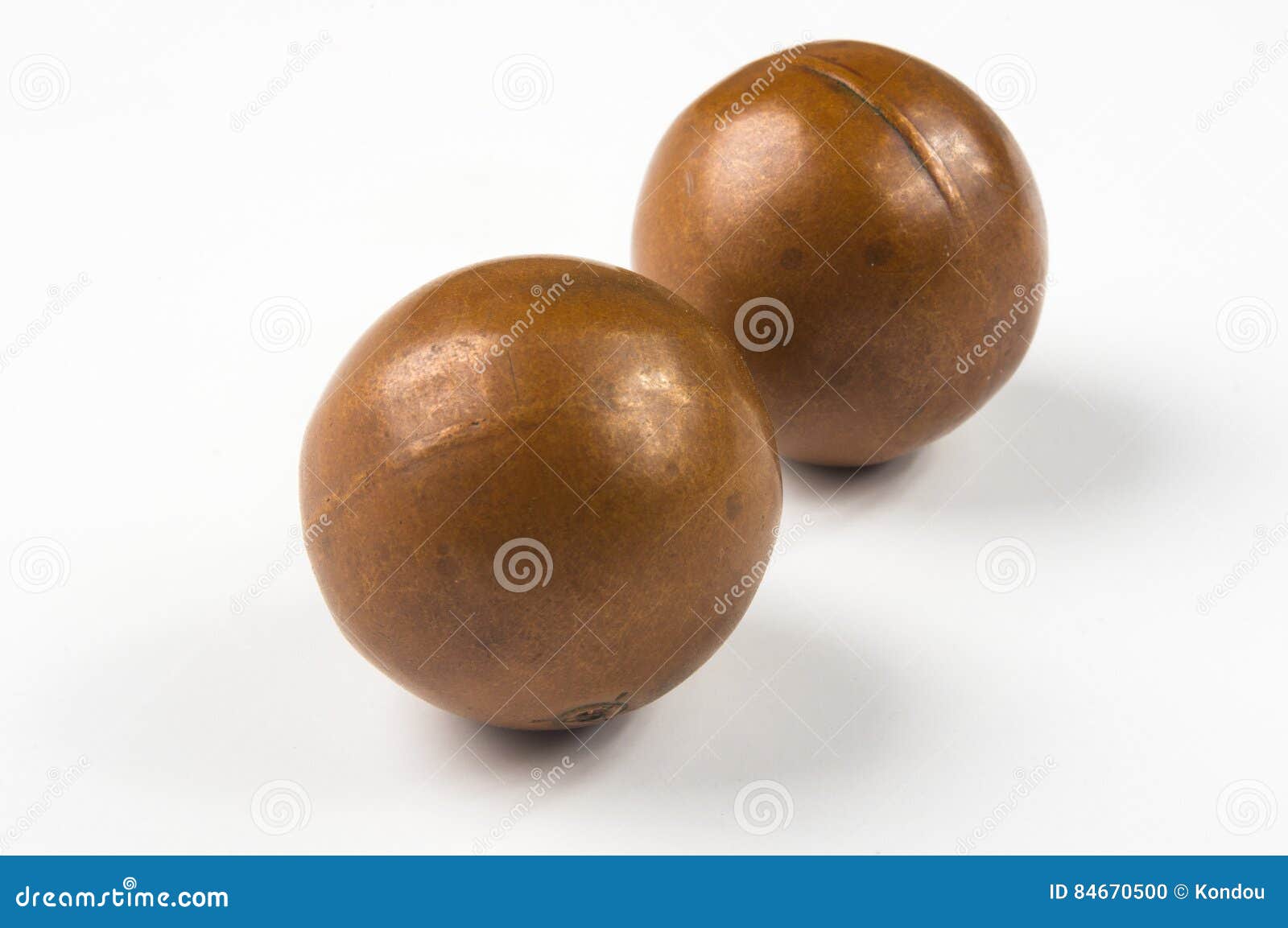 Pair of Copper Chinese Balls Baoding Stock Photo - Image of recovery ...