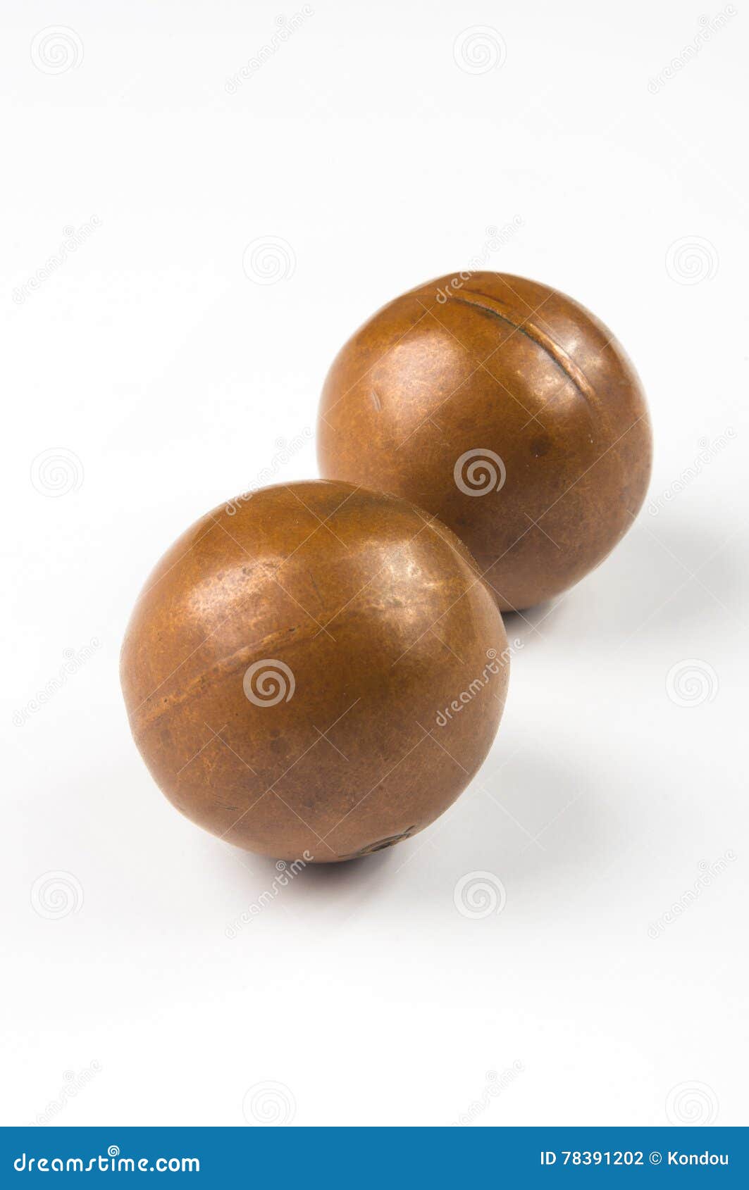 Pair of Copper Chinese Balls Baoding Stock Photo - Image of balls, dark ...