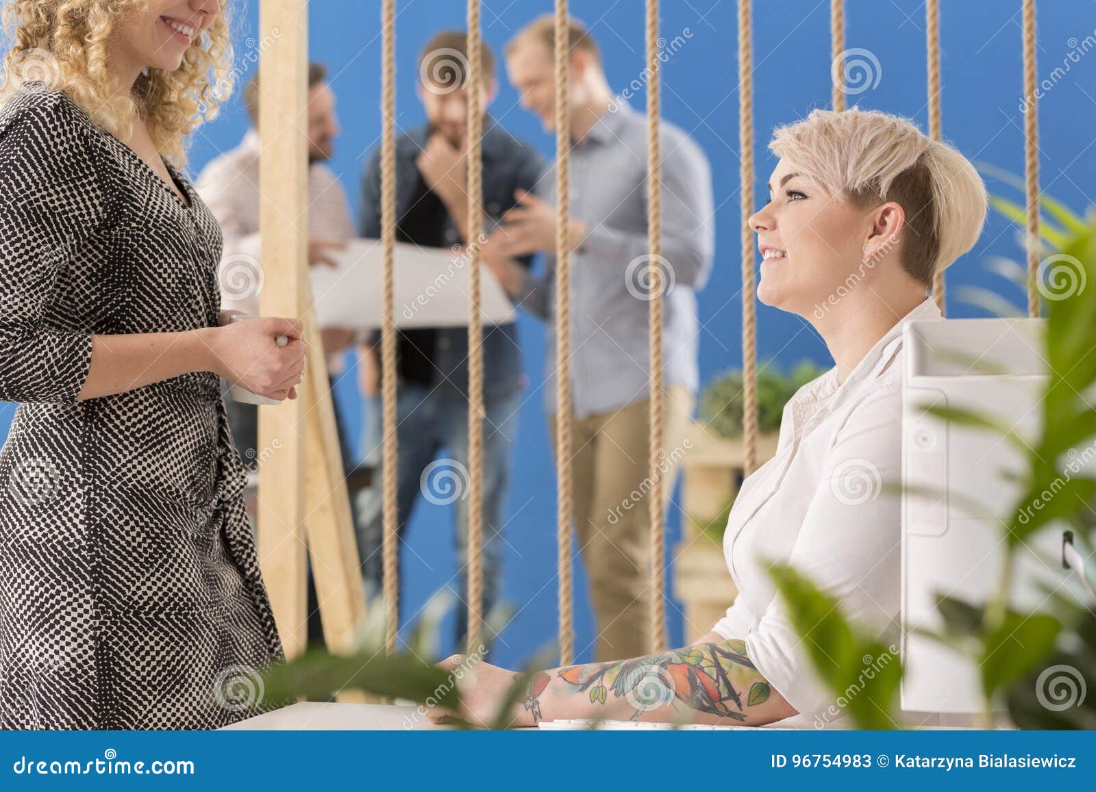 Pair of coworkers stock image. Image of management, meeting - 96754983