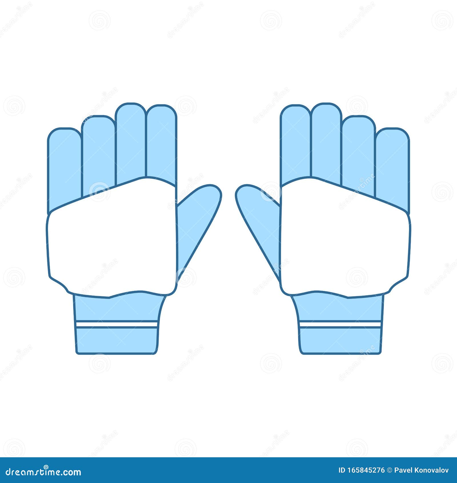 Pair of Cricket Gloves Icon Stock Vector - Illustration of protection ...