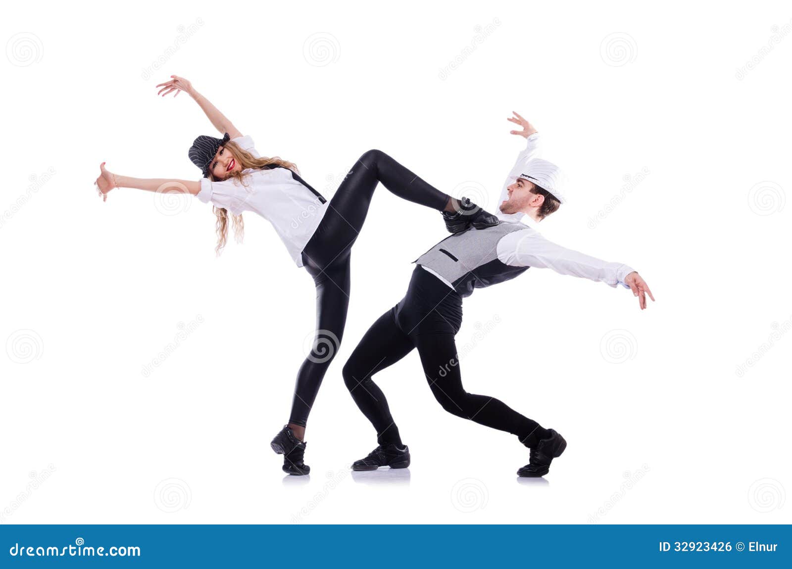 Pair of dancers dancing stock photo. Image of fashion - 32923426