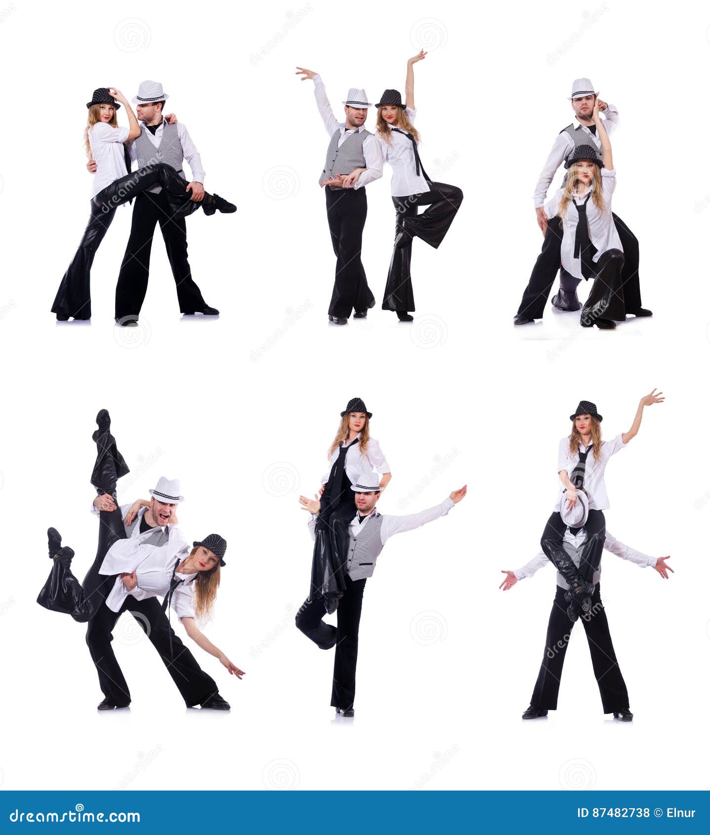 The Pair of Dancers Dancing Modern Dances Stock Photo - Image of ...
