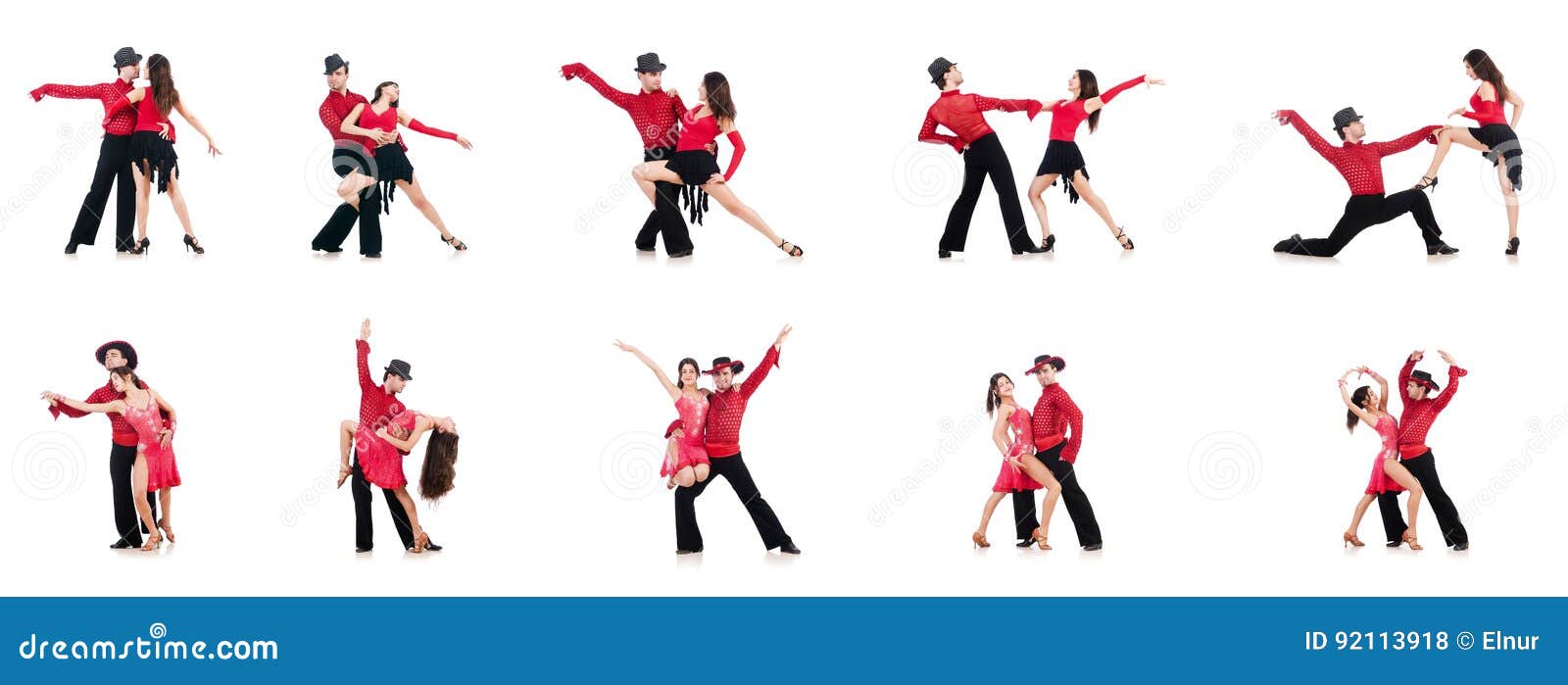 The Pair of Dancers Isolated on the White Stock Photo - Image of dancer ...