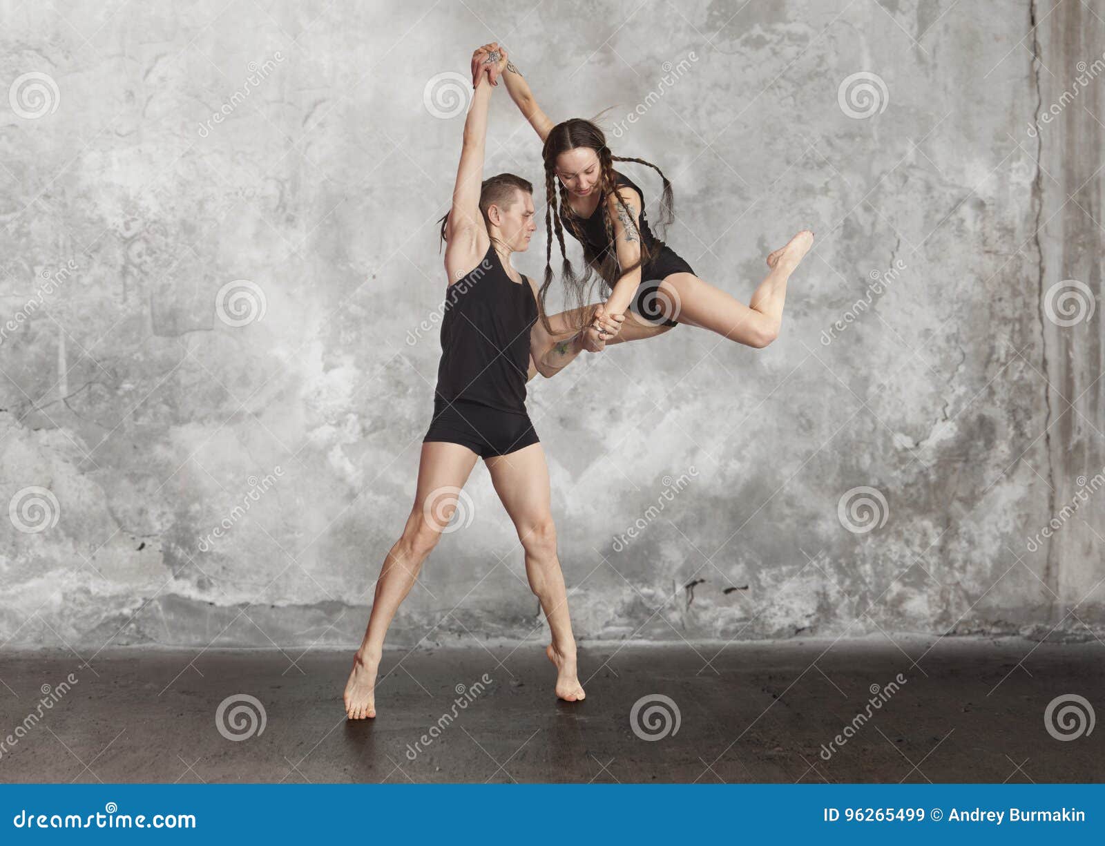 Pair of Dancing Contemporary Dance Stock Image - Image of gymnast ...
