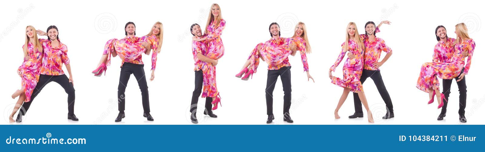 The Pair Dancing Isolated on the White Stock Image - Image of dancer ...