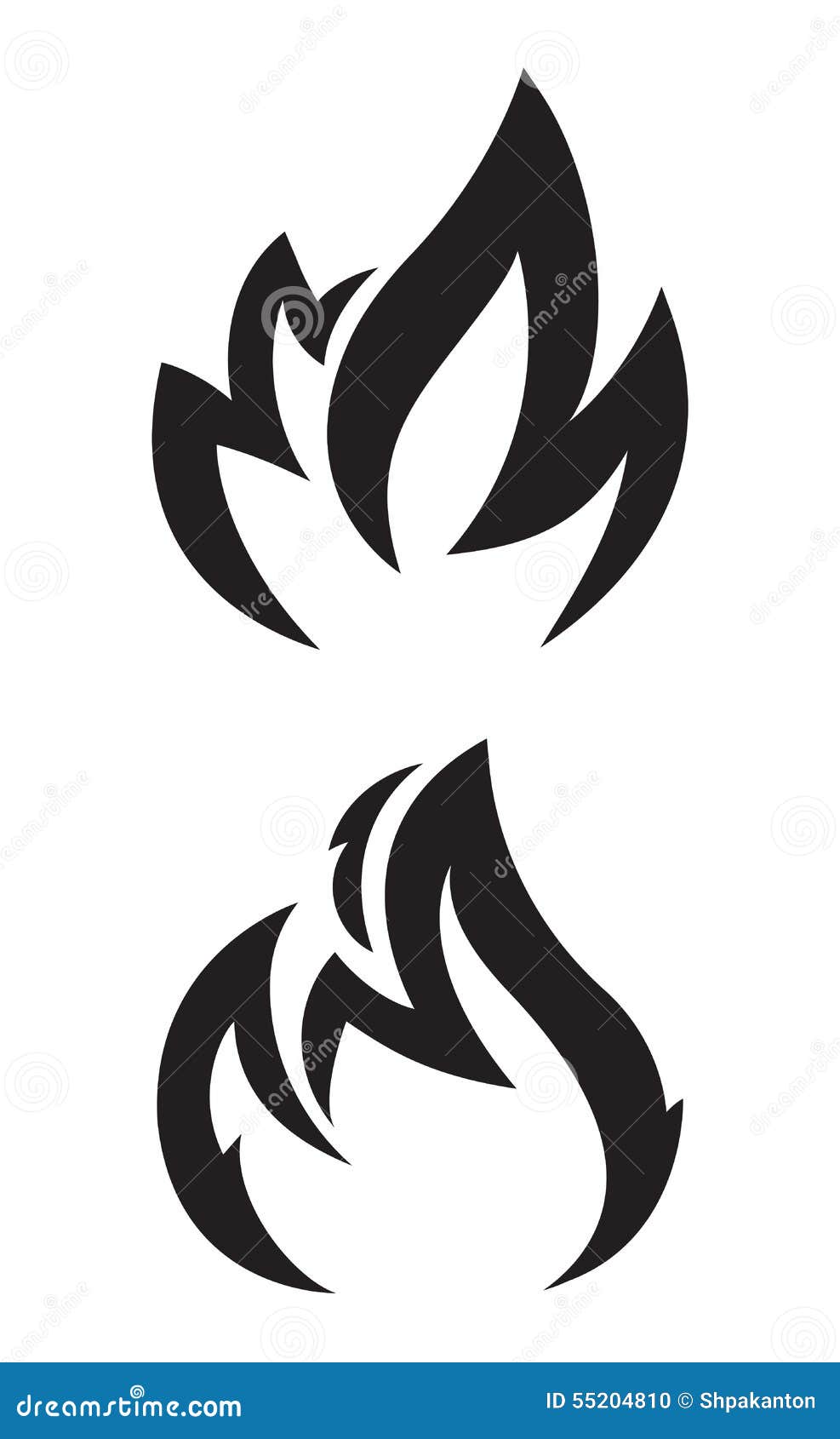 Pair of Decorative Stylish Vector Fire Icons. Stock Vector ...