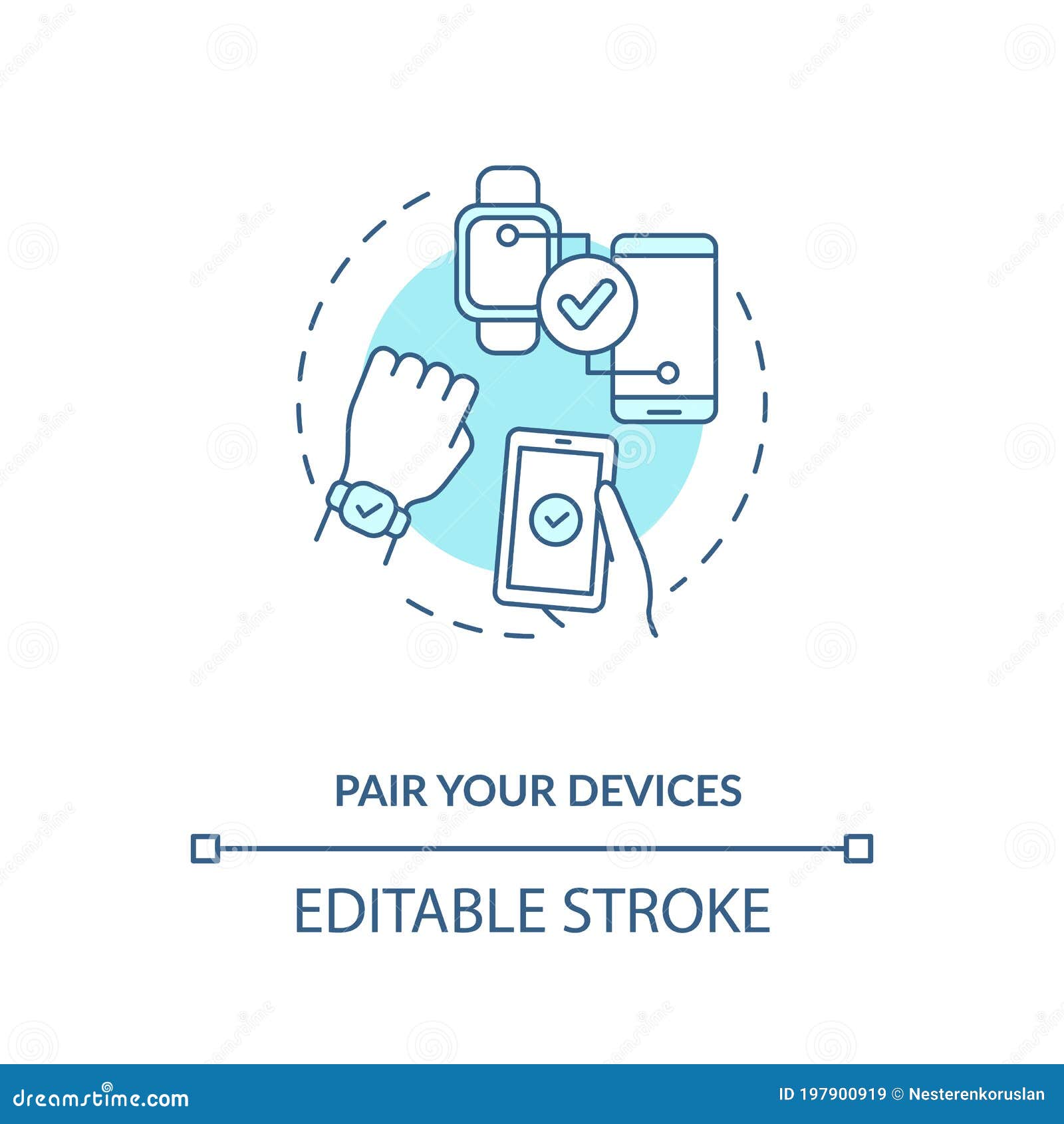 Pair devices concept icon stock vector. Illustration of abstract ...