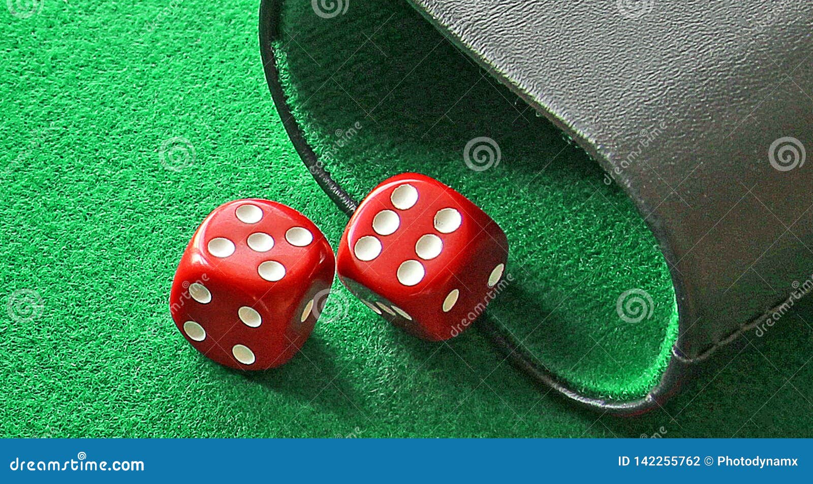 Pair Dice Shaker Six Five Gaming Game Board Backgammon Stock Photo ...