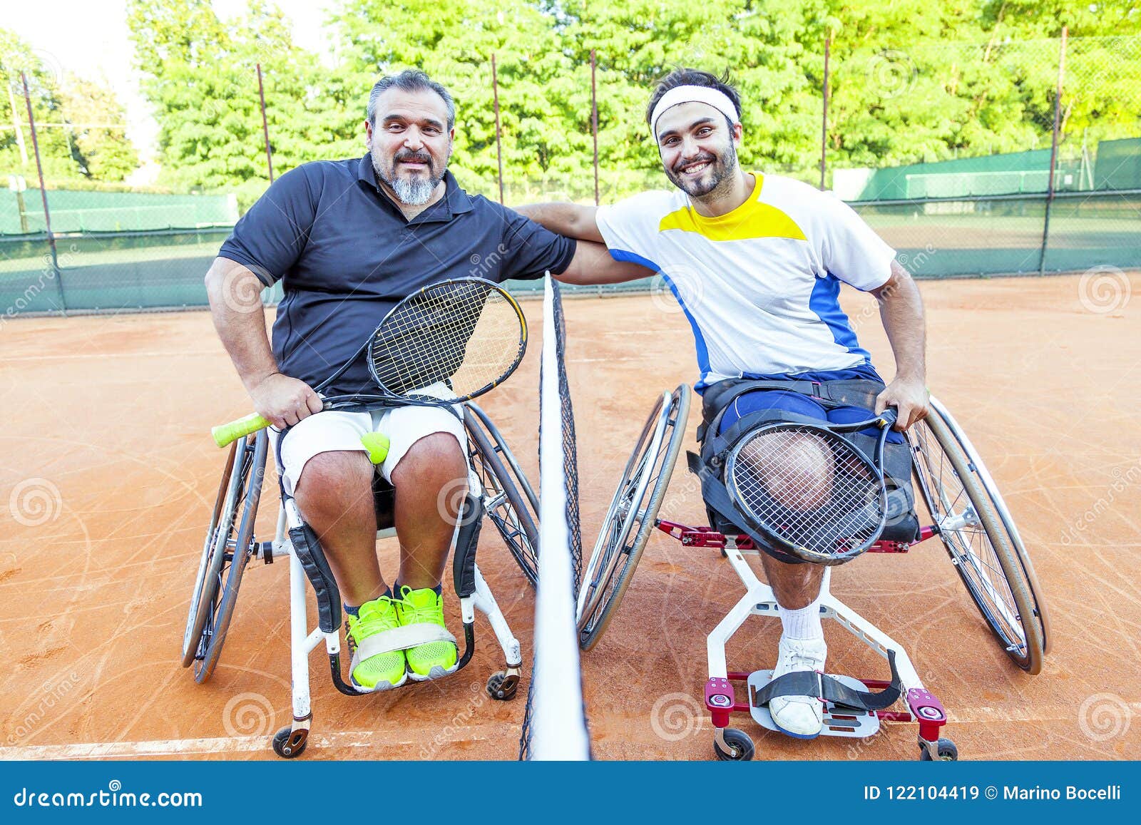 Pair of Disabled Tennis Players Hugging Each Other Under the Net Stock ... Pair of Disabled Tennis Players Hugging Each Other Under the Net Stock ...