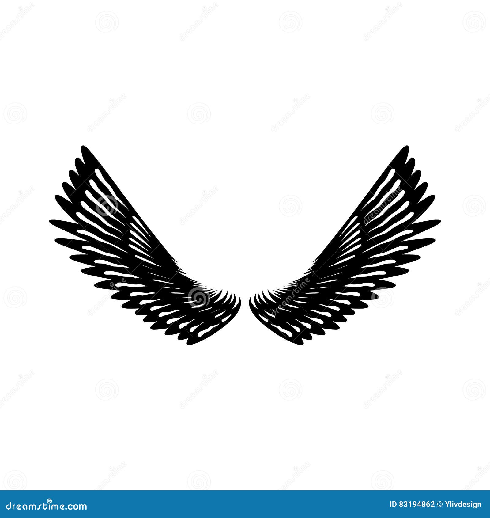 Pair of Eagle Wings Icon, Simple Style Stock Vector - Illustration of ...