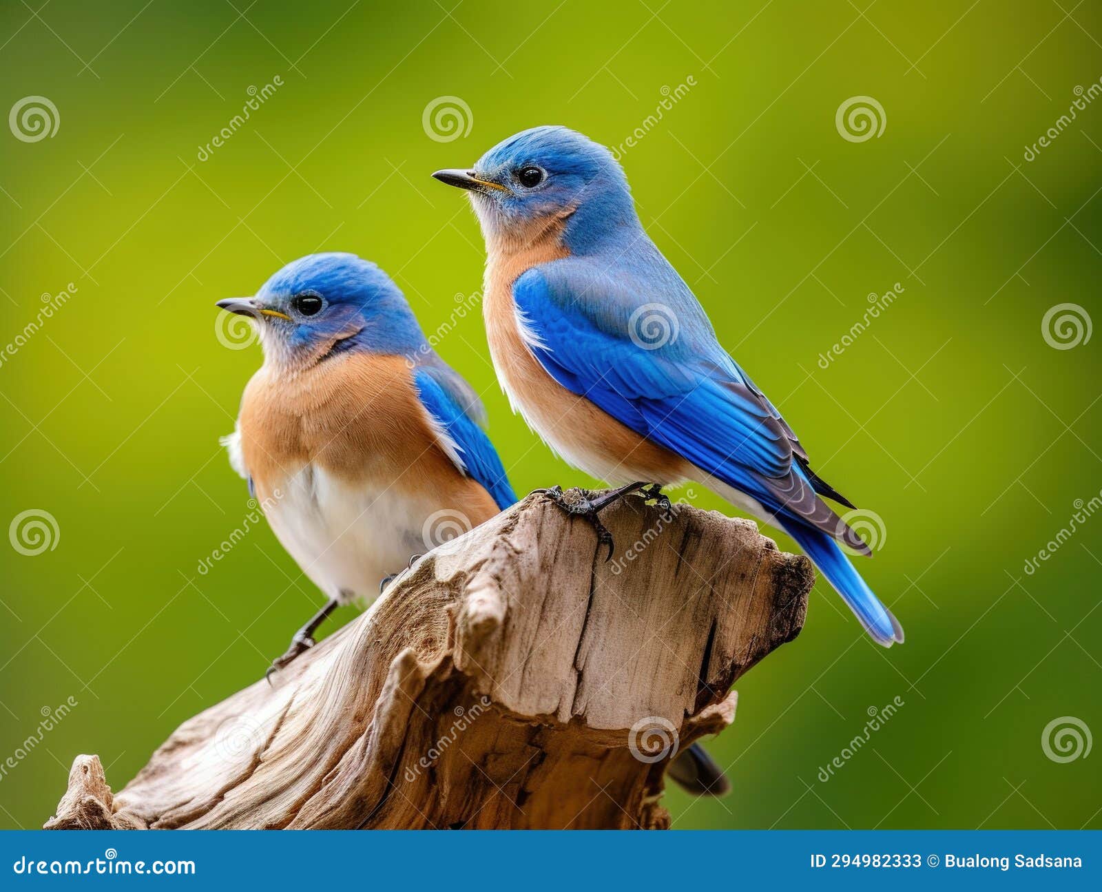 Pair of Eastern Bluebirds stock illustration. Illustration of couple ...