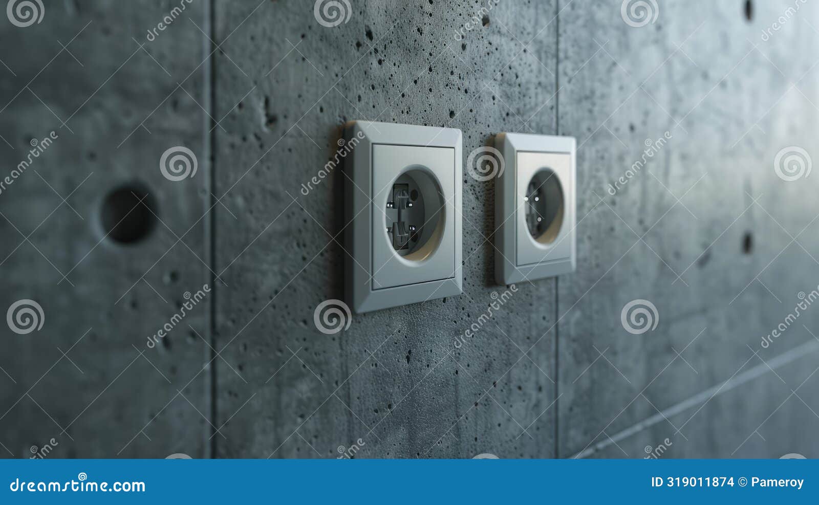 Electrical Outlets On Textured Wall Royalty-Free Stock Image ...