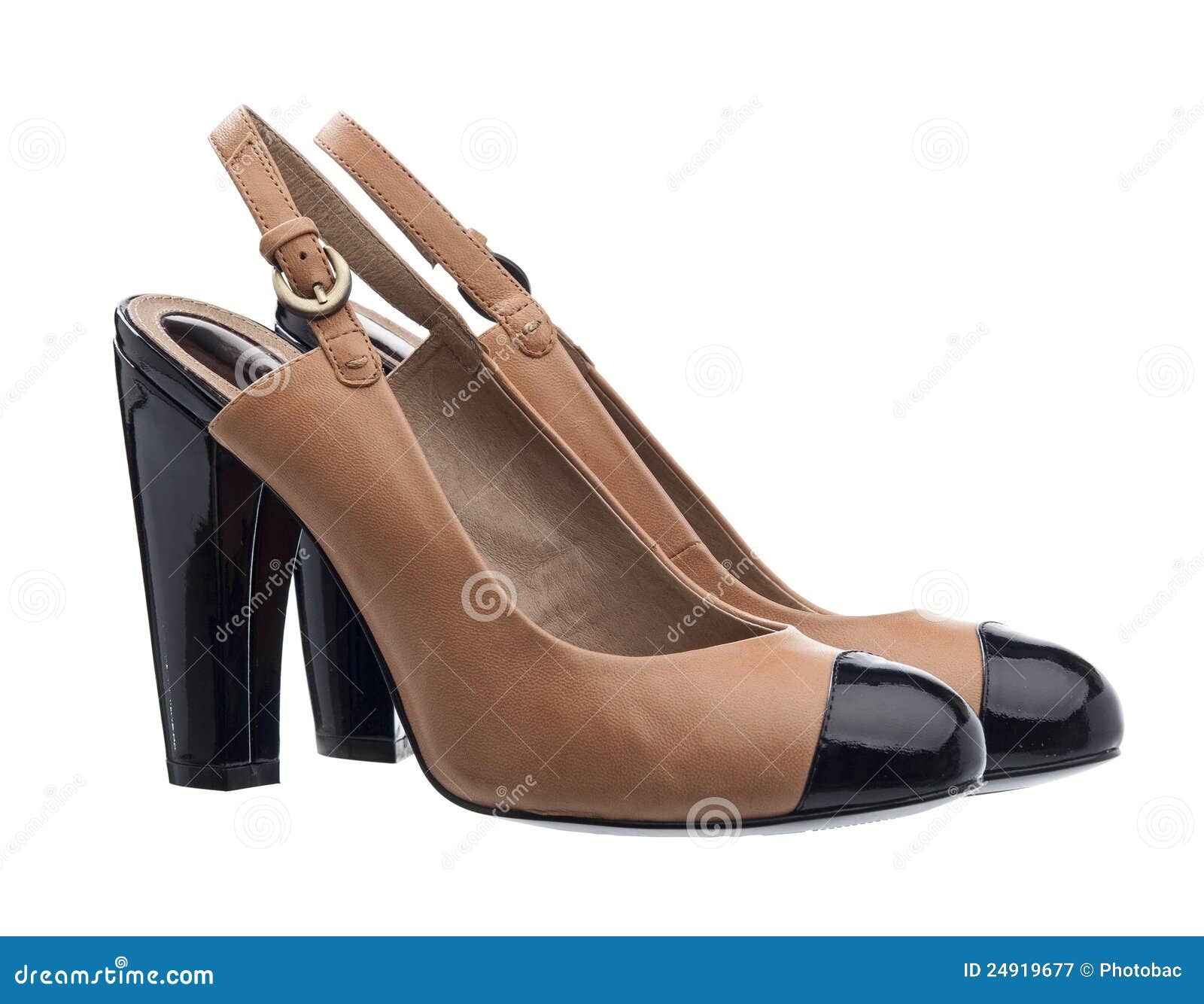 Pair of Elegant Women Shoes Over White Stock Image - Image of elegance ...