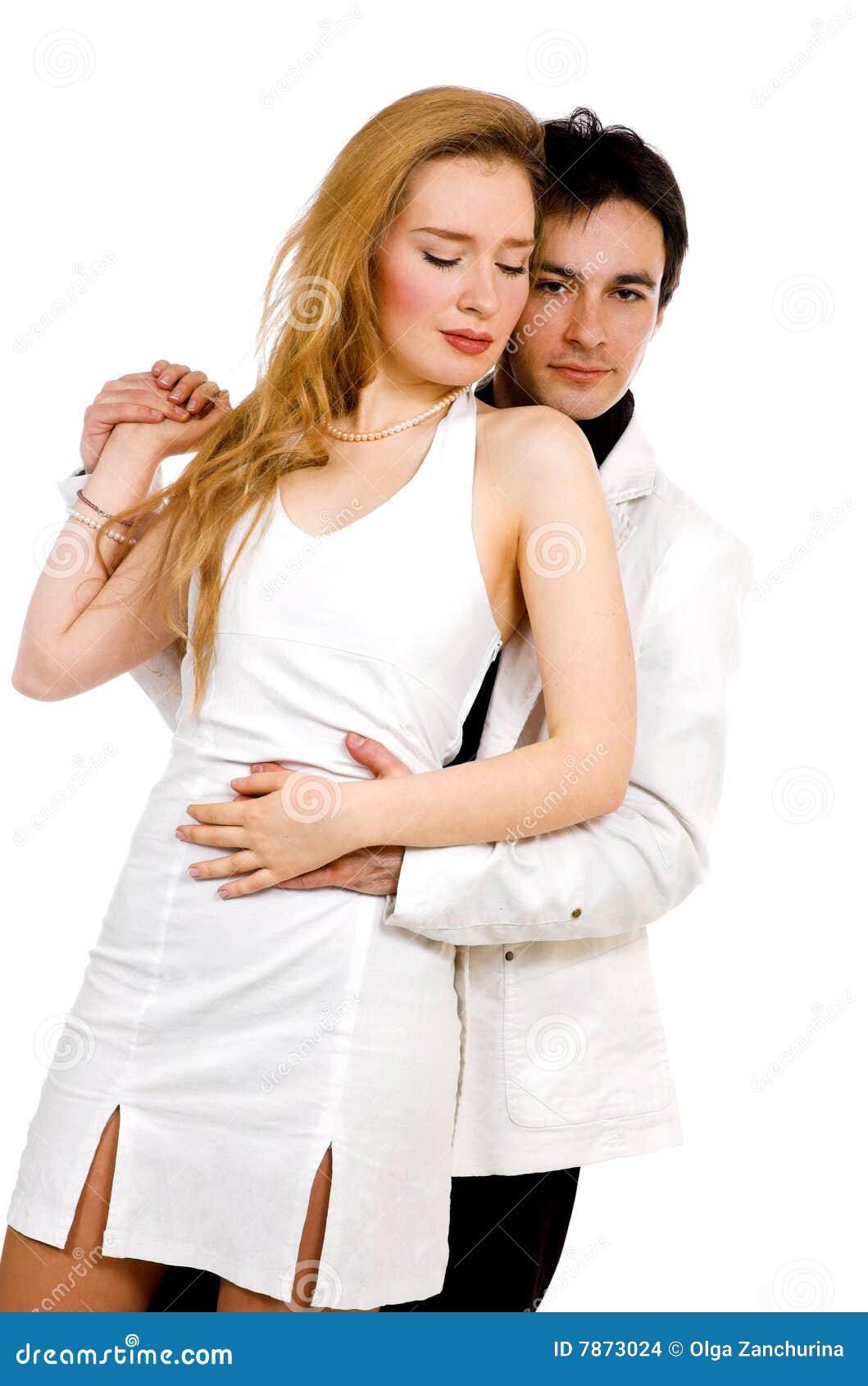 The pair embraces stock photo. Image of cheerful, flirting - 7873024