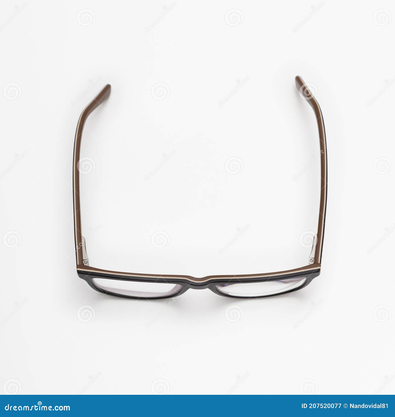 A Pair of Eyeglasses Seen from Above Stock Image - Image of myopia ...