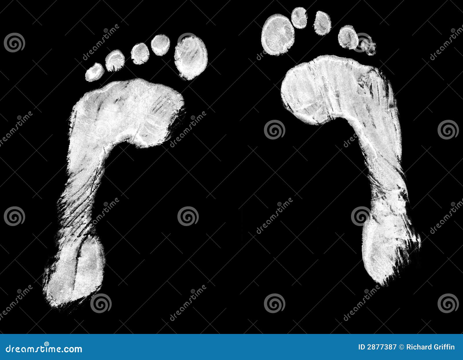Pair of footprints stock image. Image of white, pair, feet - 2877387