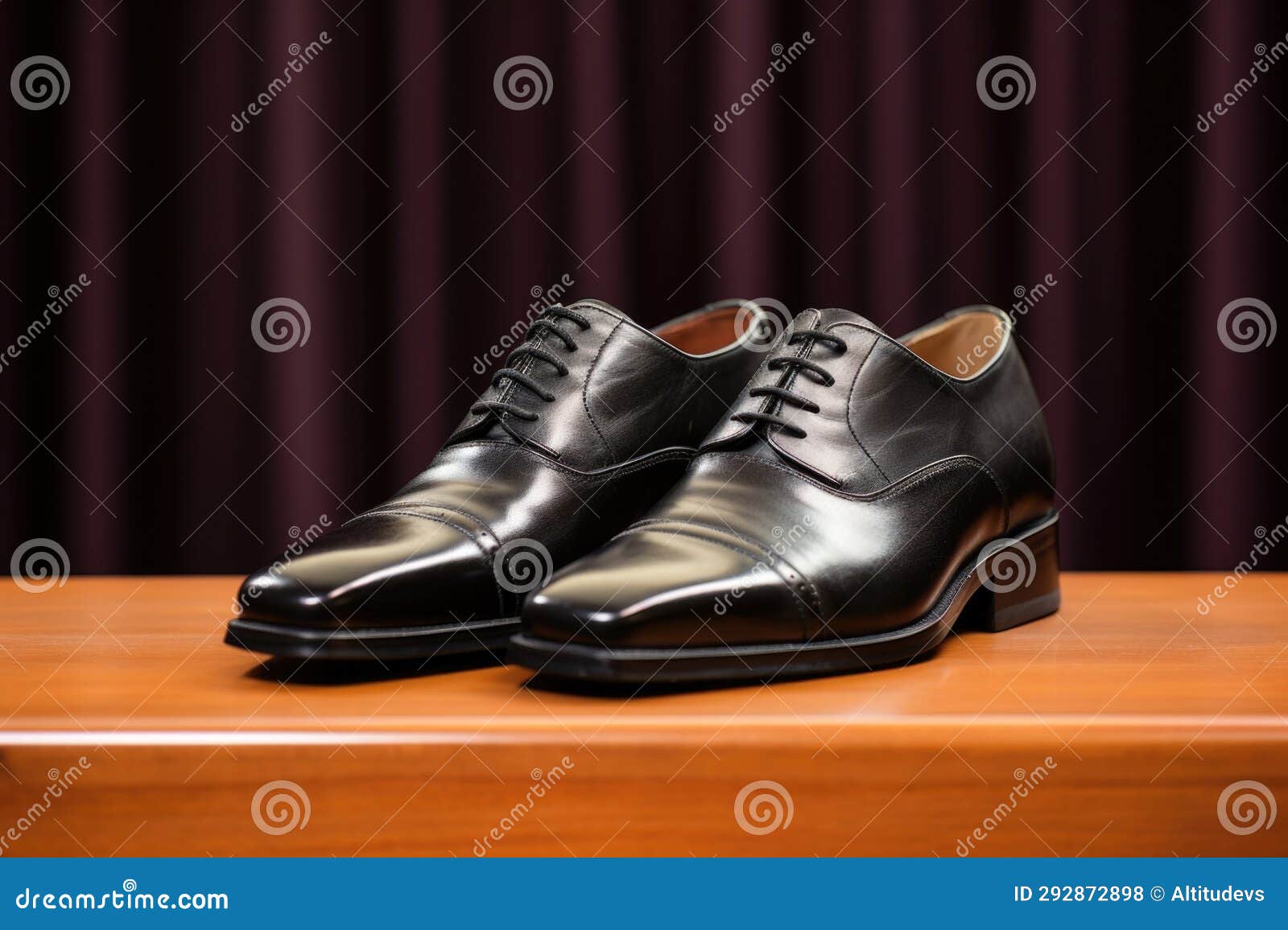 A Pair of Formal Shoes in Front of a Podium Stock Photo - Image of ...