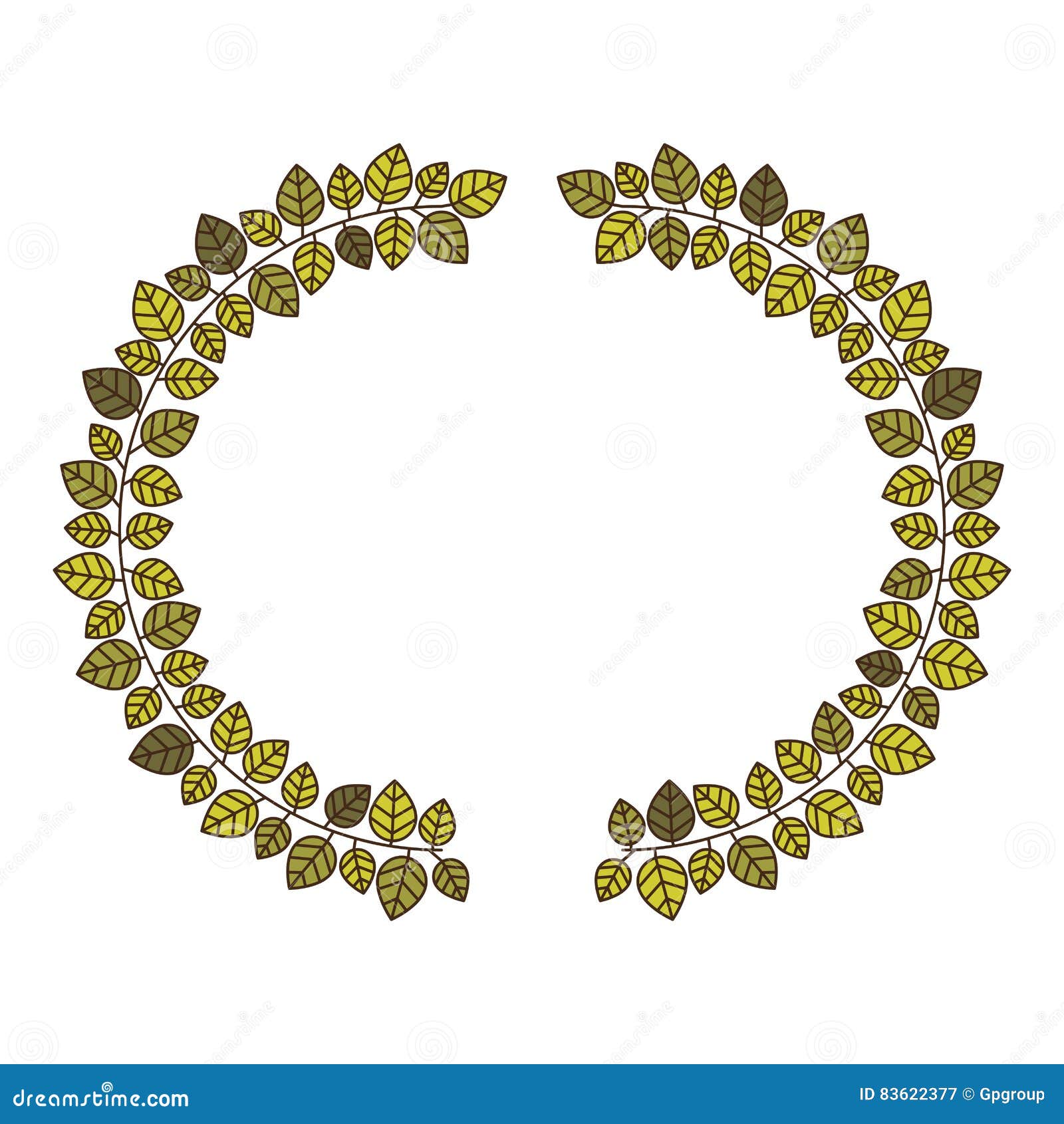 Pair Frames of Green Leaves Stock Vector - Illustration of branch ...