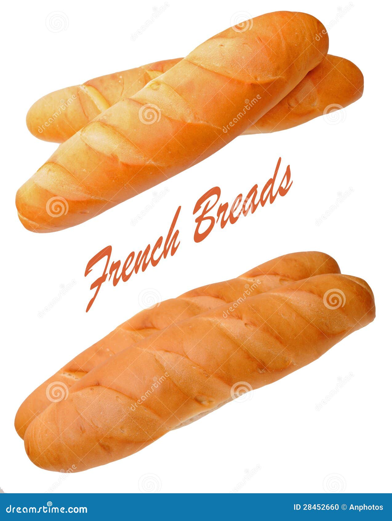 A pair of French bread stock photo. Image of bread, serving - 28452660