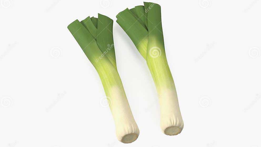 Pair of Fresh Leek Vegetables for Cooking Stock Photo - Image of ...
