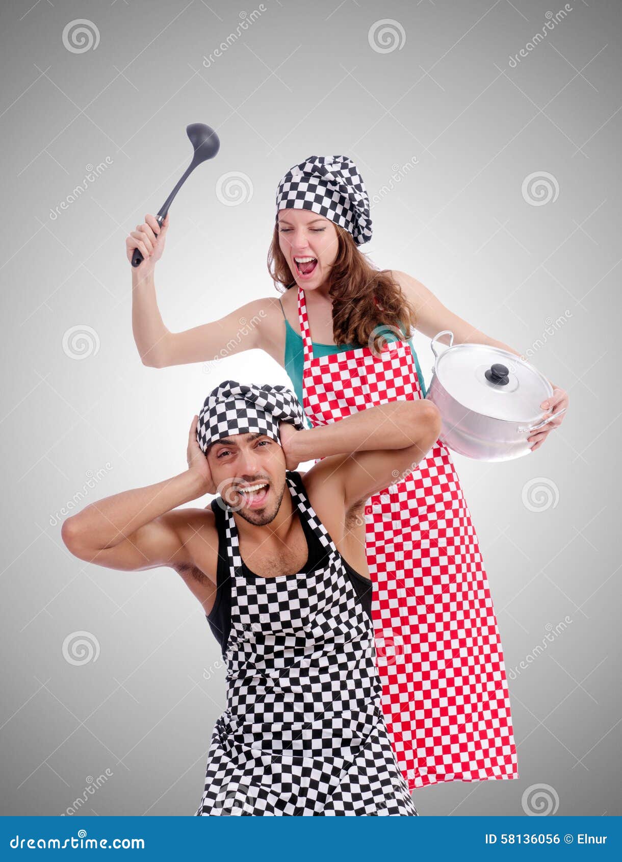 Pair of funny cooks stock photo. Image of diet, cooking - 58136056