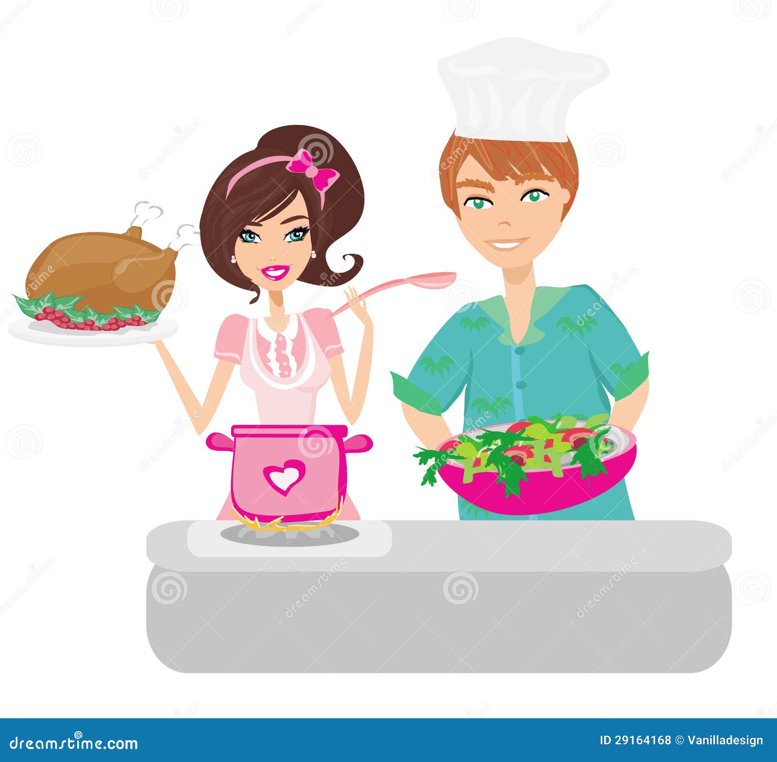 Pair of Funny Cooks on White Stock Vector - Illustration of life, cook ...
