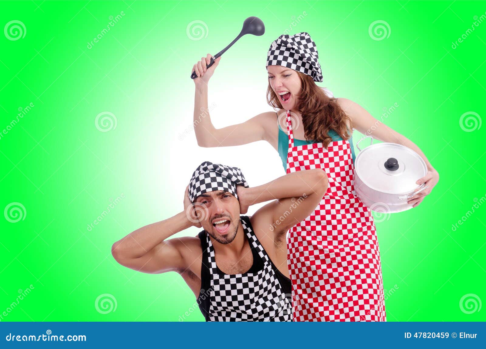 Pair of funny cooks stock image. Image of life, ladle - 47820459