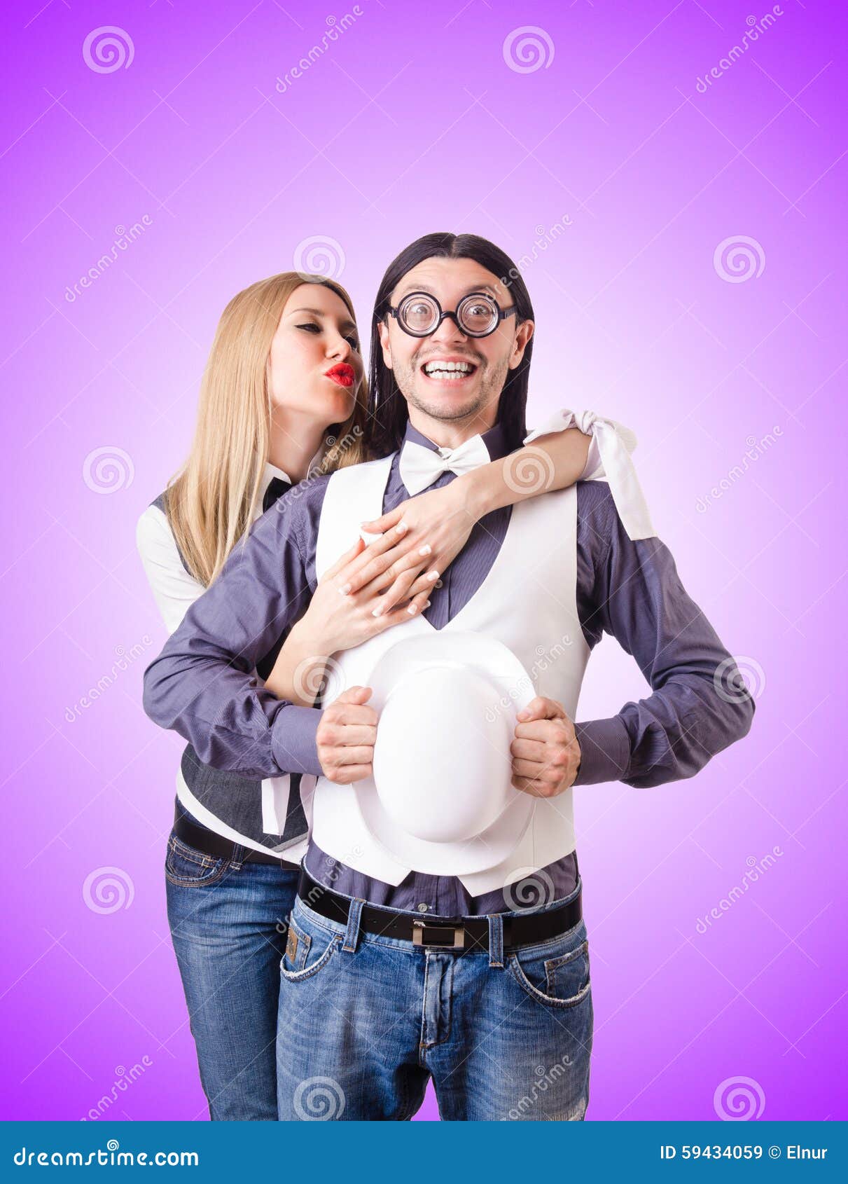 Pair in funny love concept stock image. Image of pair - 59434059
